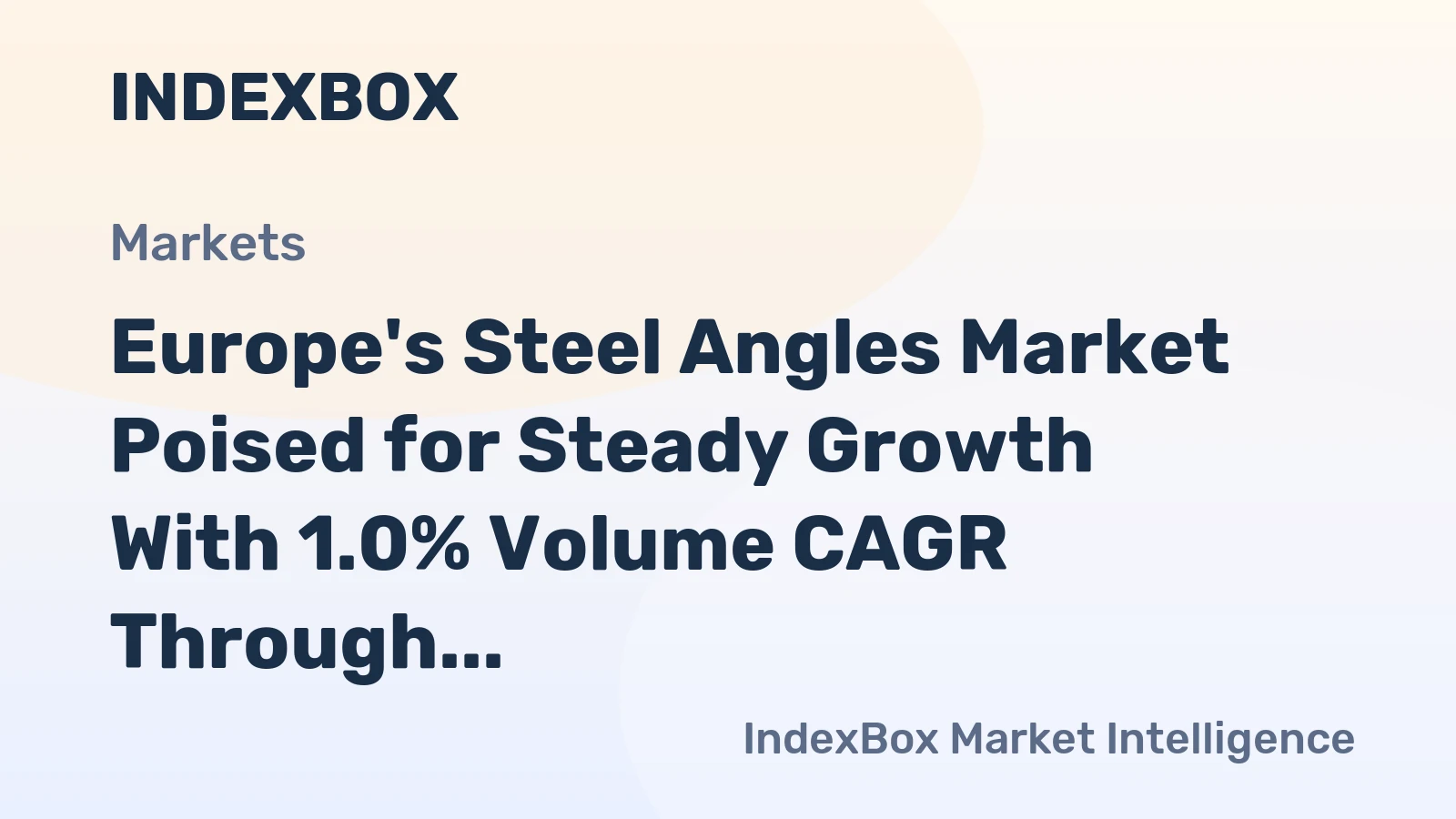 Europe's Steel Angles Market Poised for Steady Growth With 1.0% Volume CAGR Through 2035