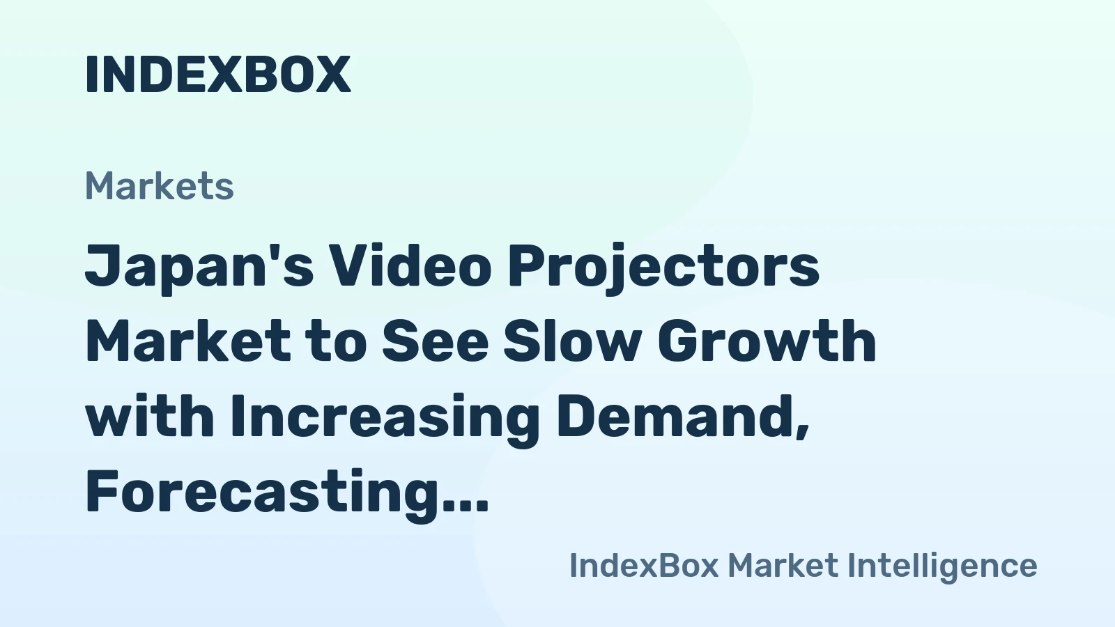 Japan's Video Projectors Market to See Slow Growth with Increasing Demand, Forecasting $382M Value by 2035