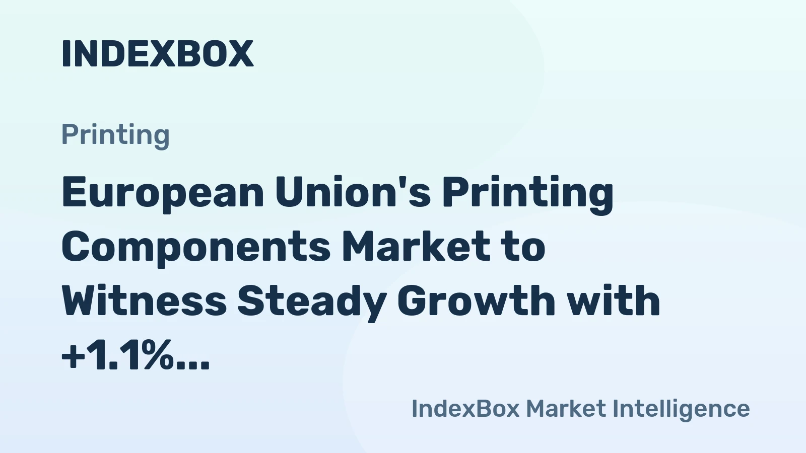 European Union's Printing Components Market to Witness Steady Growth with +1.1% CAGR from 2024-2035