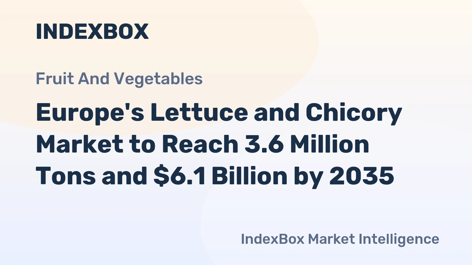 Europe's Lettuce and Chicory Market to Reach 3.6 Million Tons and $6.1 Billion by 2035