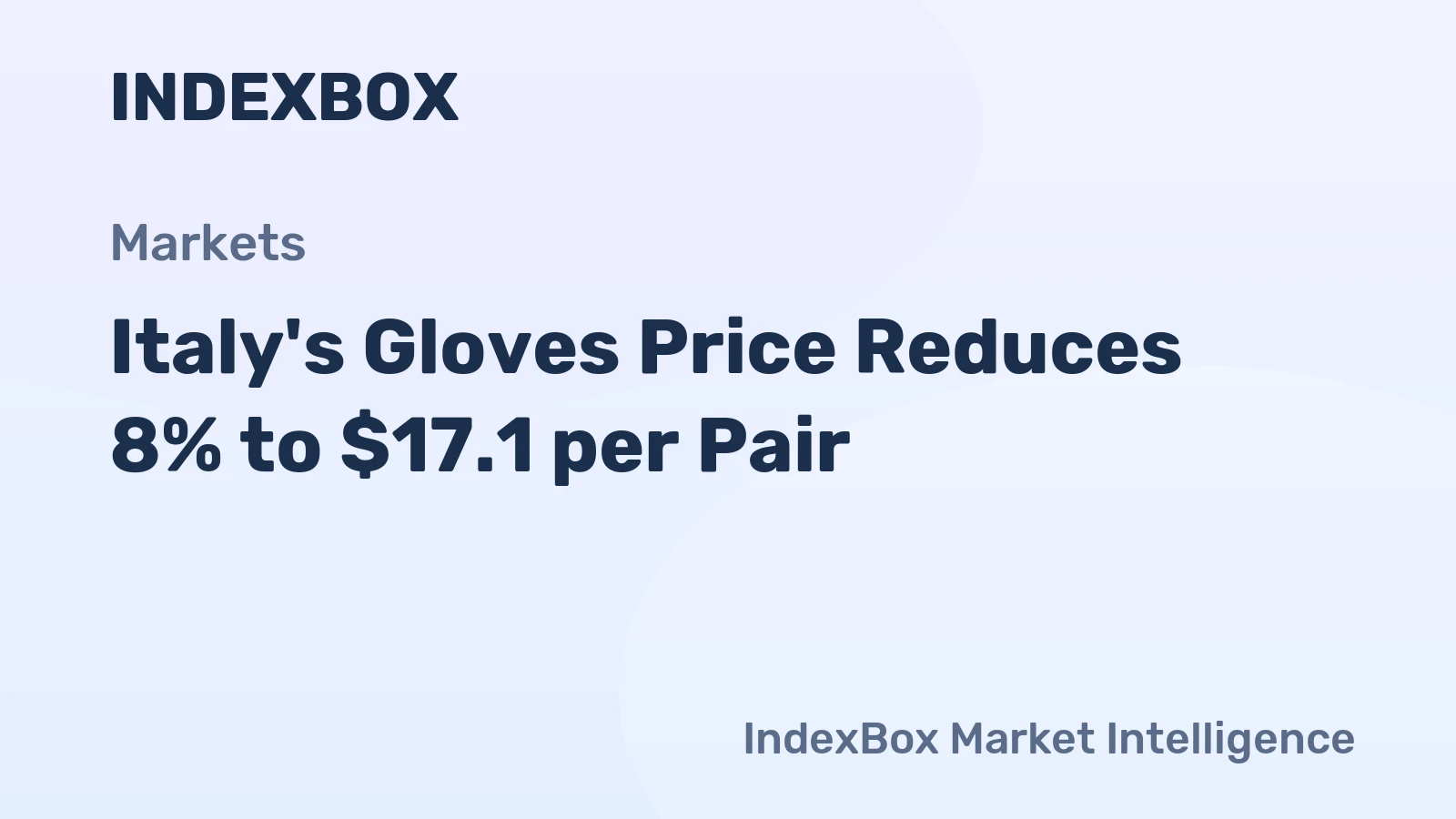 Italy's Gloves Price Reduces 8% to $17.1 per Pair