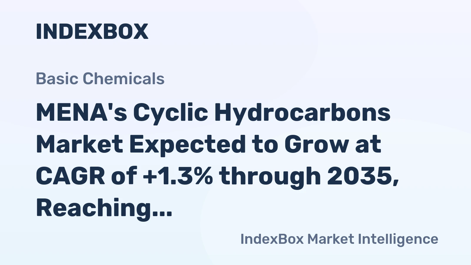 MENA's Cyclic Hydrocarbons Market Expected to Grow at CAGR of +1.3% through 2035, Reaching 6.3M Tons
