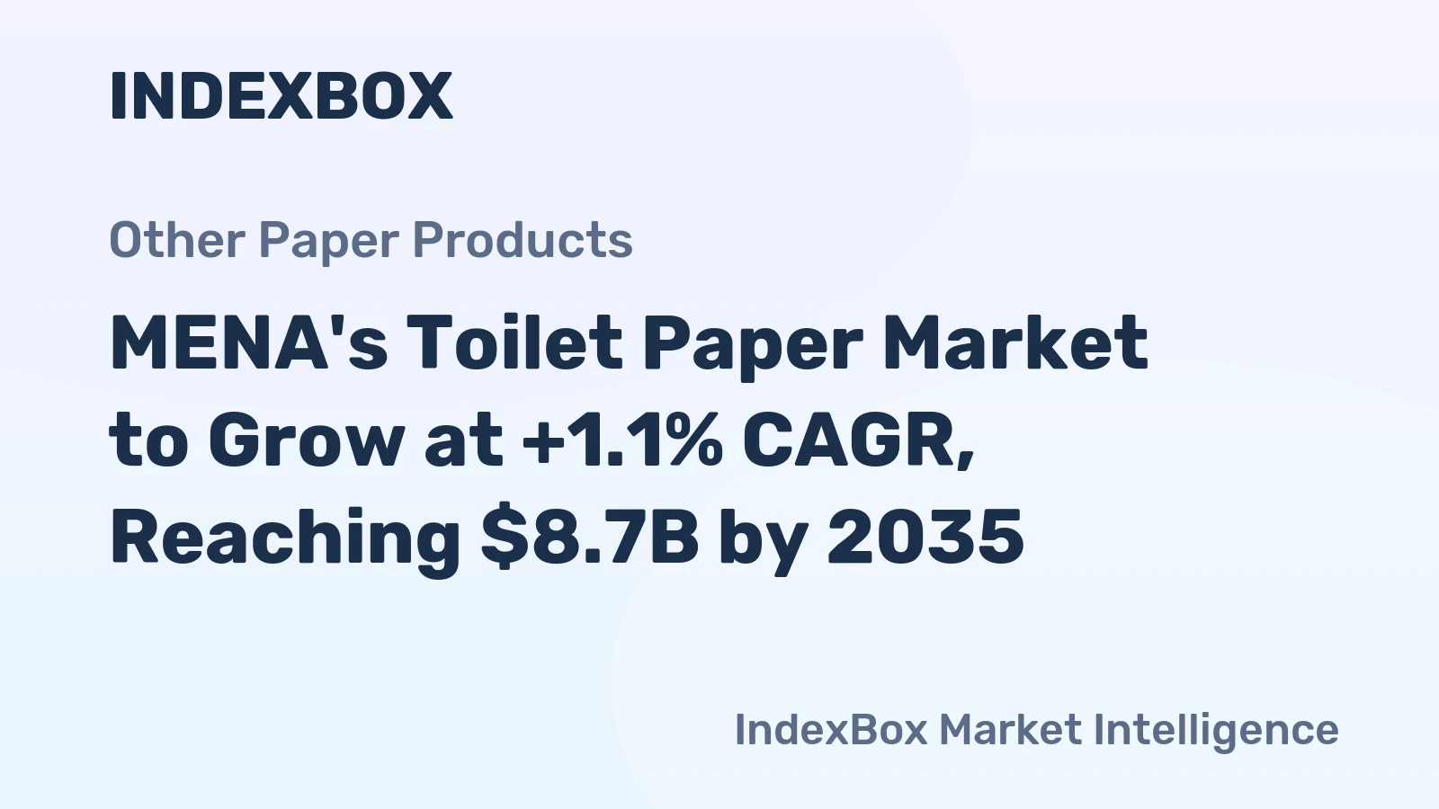 MENA's Toilet Paper Market to Grow at +1.1% CAGR, Reaching $8.7B by 2035
