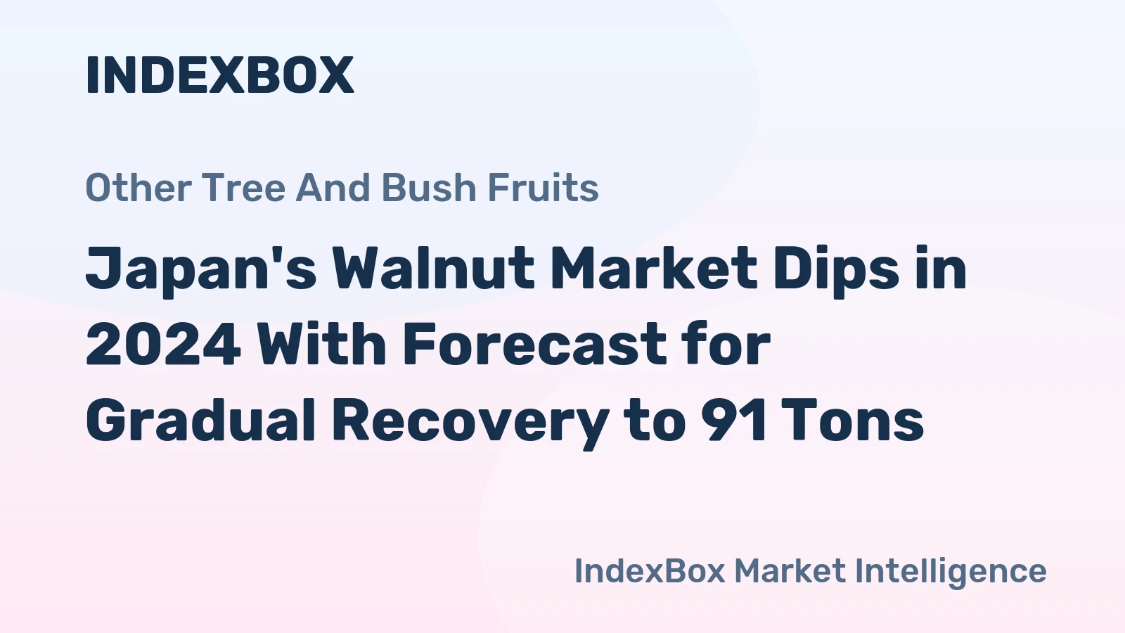 Japan's Walnut Market Dips in 2024 With Forecast for Gradual Recovery to 91 Tons