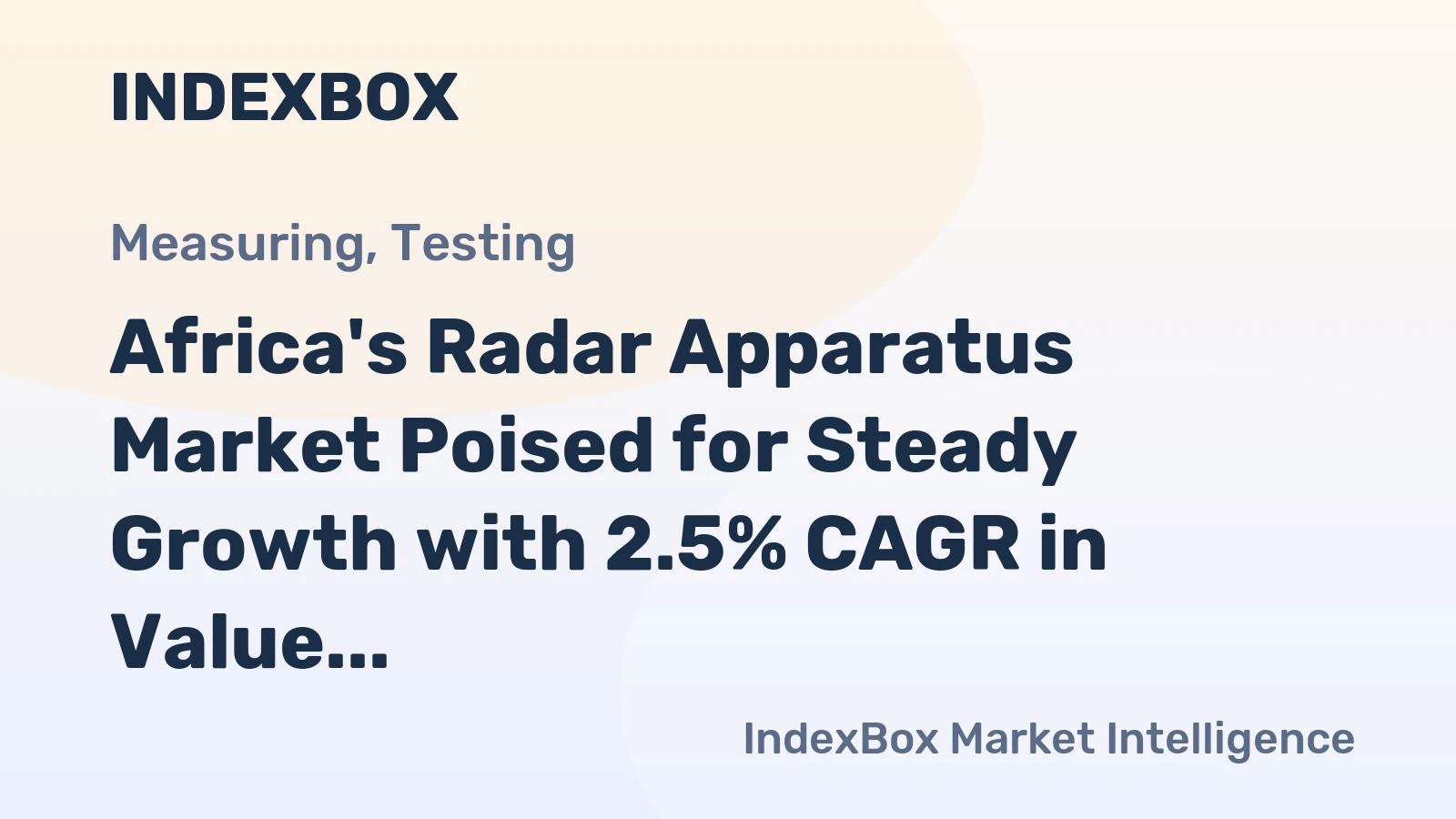 Africa's Radar Apparatus Market Poised for Steady Growth with 2.5% CAGR in Value Through 2035