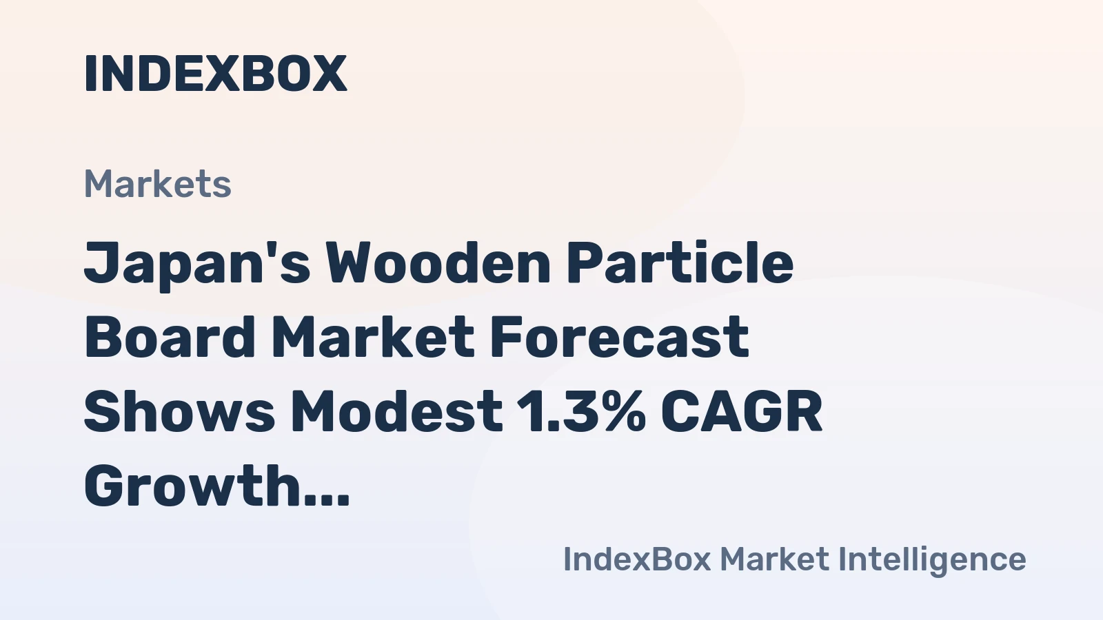 Japan's Wooden Particle Board Market Forecast Shows Modest 1.3% CAGR Growth Through 2035