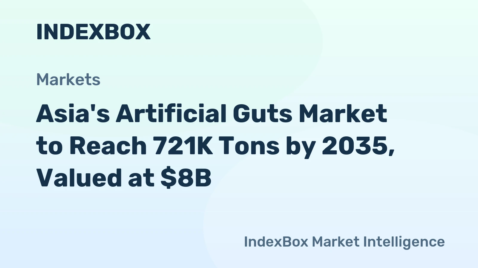 Asia's Artificial Guts Market to Reach 721K Tons by 2035, Valued at $8B