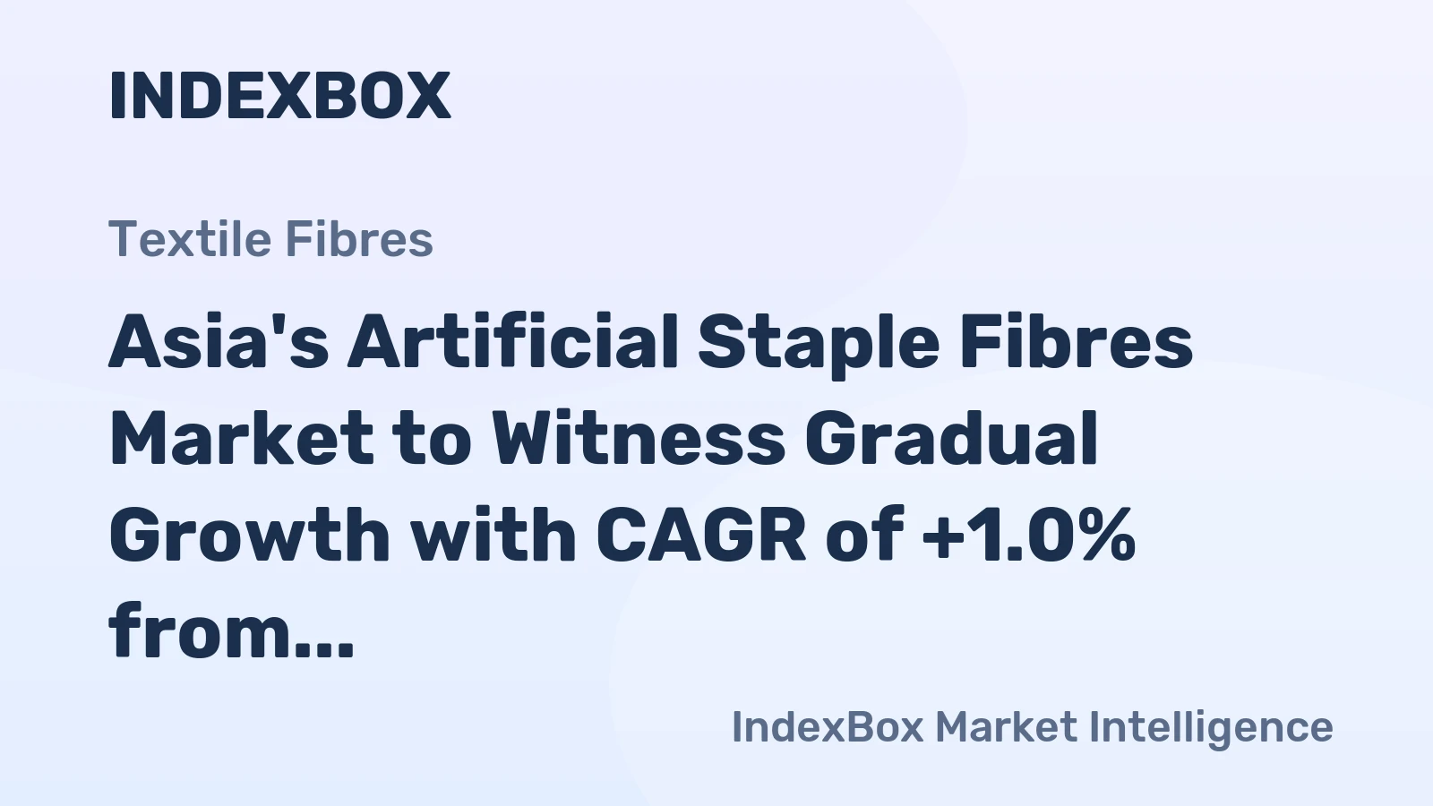 Asia's Artificial Staple Fibres Market to Witness Gradual Growth with CAGR of +1.0% from 2024-2035