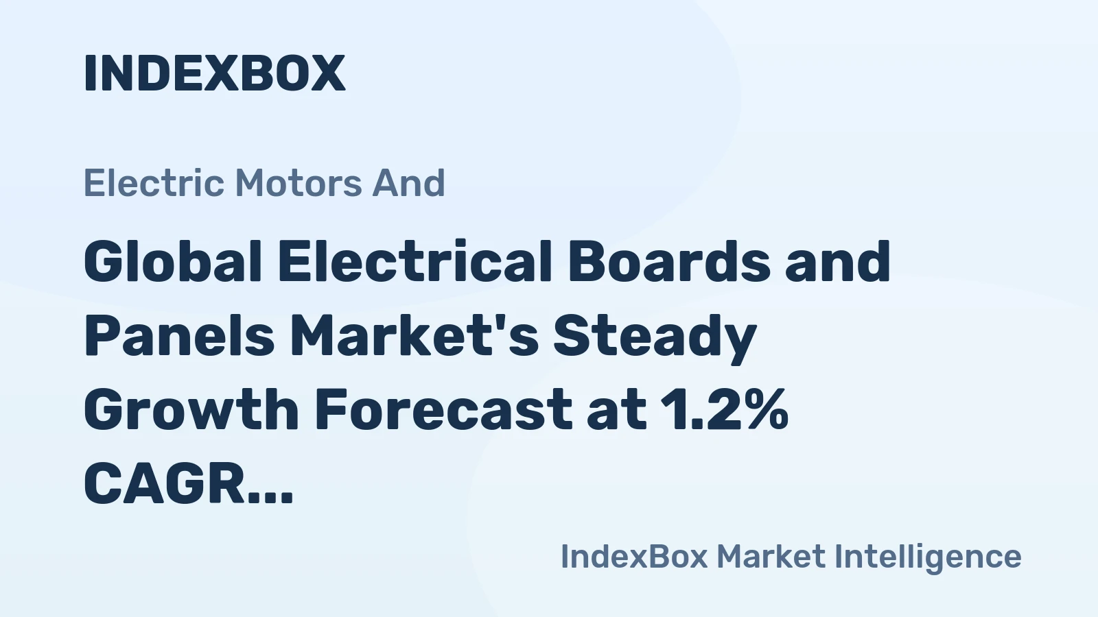 Global Electrical Boards and Panels Market's Steady Growth Forecast at 1.2% CAGR Through 2035