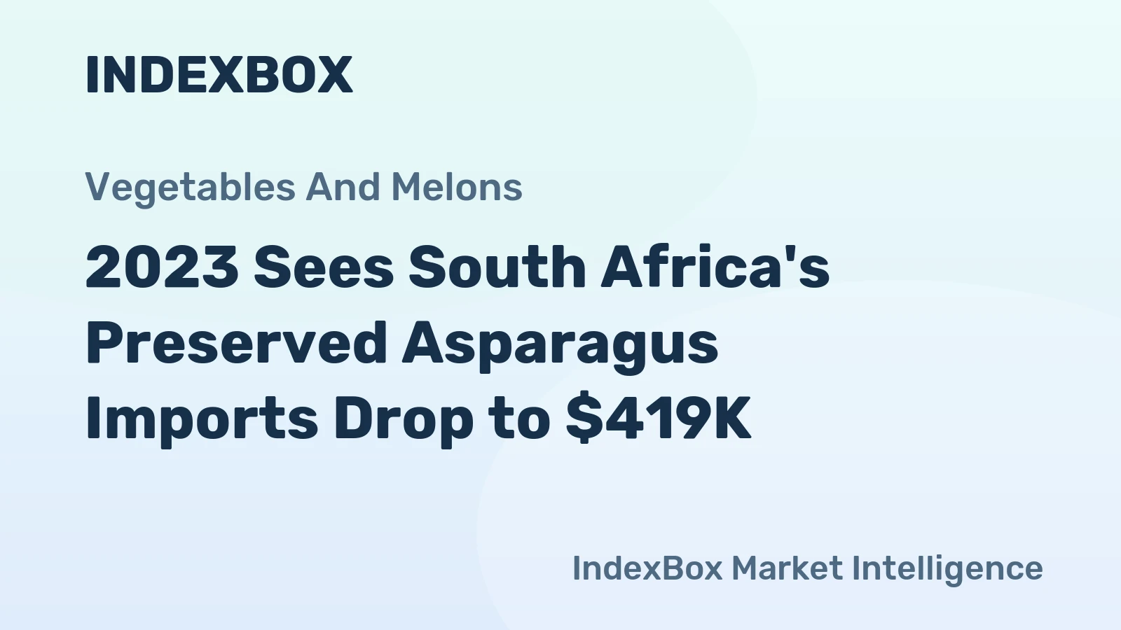 2023 Sees South Africa's Preserved Asparagus Imports Drop to $419K