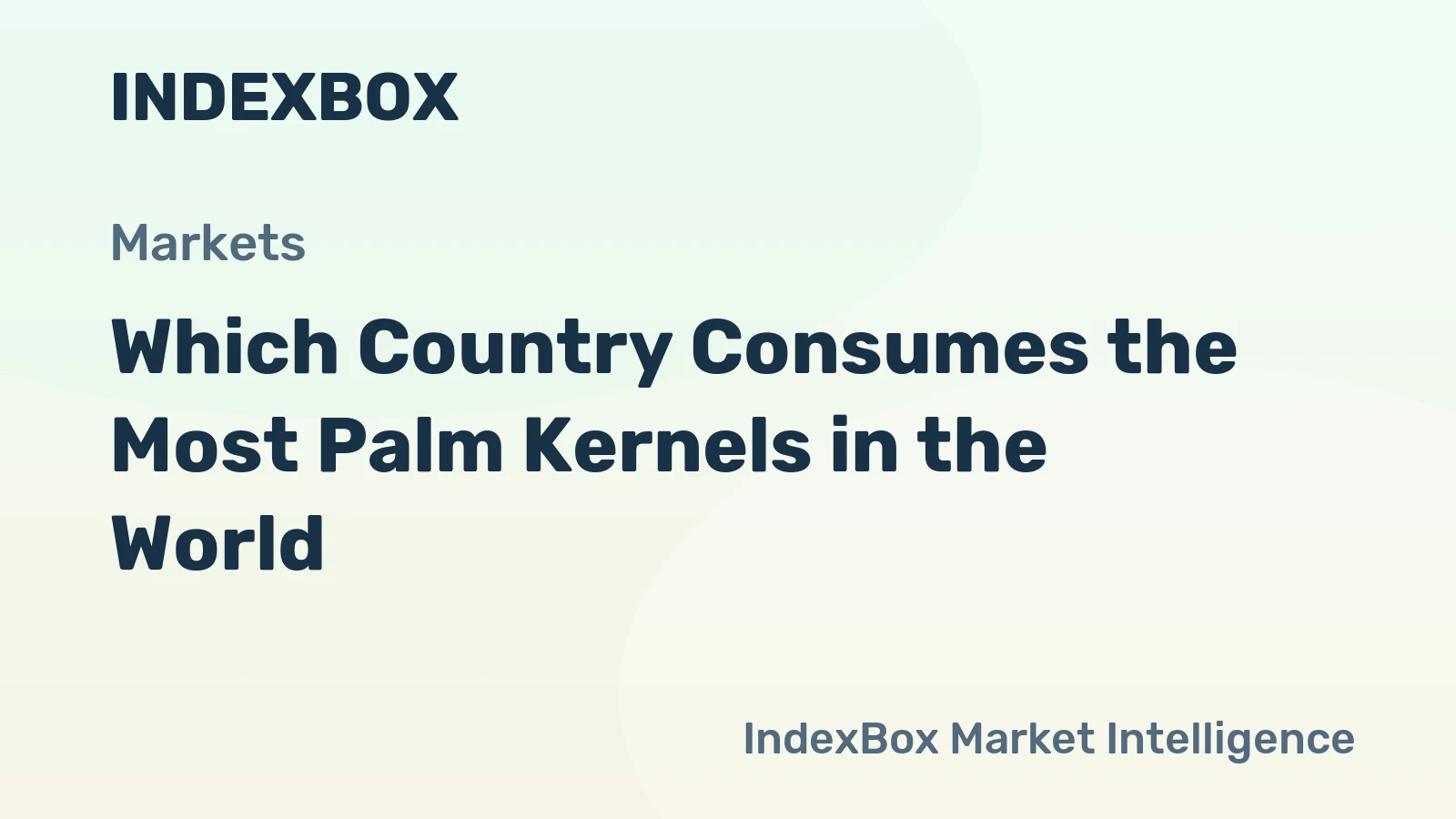Which Country Consumes the Most Palm Kernels in the World?