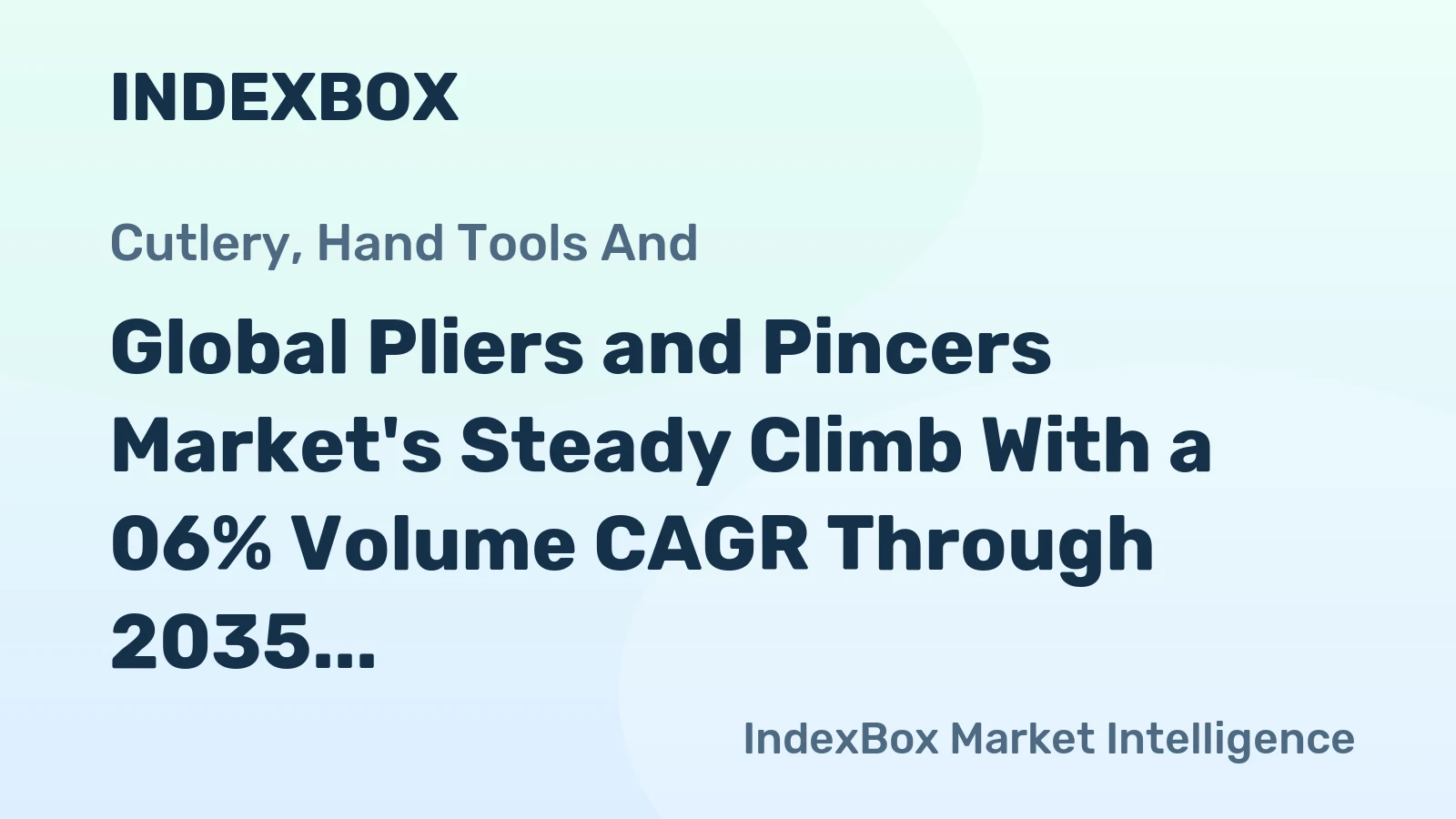 Global Pliers and Pincers Market's Steady Climb With a 06% Volume CAGR Through 2035