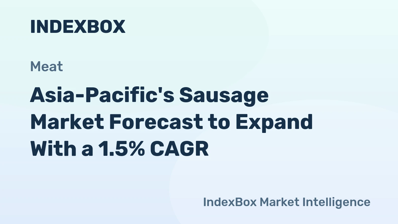 Asia-Pacific's Sausage Market Forecast to Expand With a 1.5% CAGR