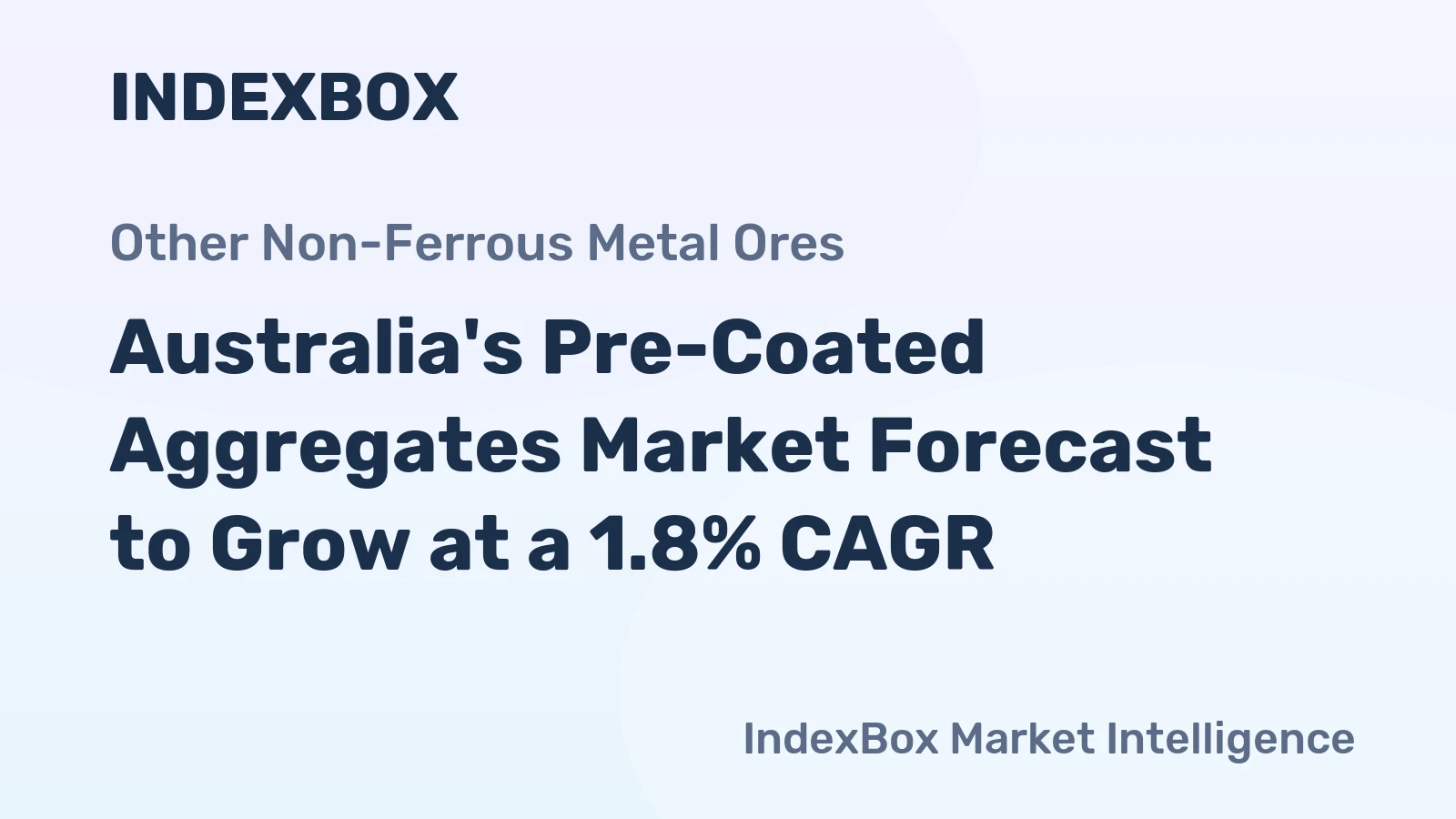 Australia's Pre-Coated Aggregates Market Forecast to Grow at a 1.8% CAGR