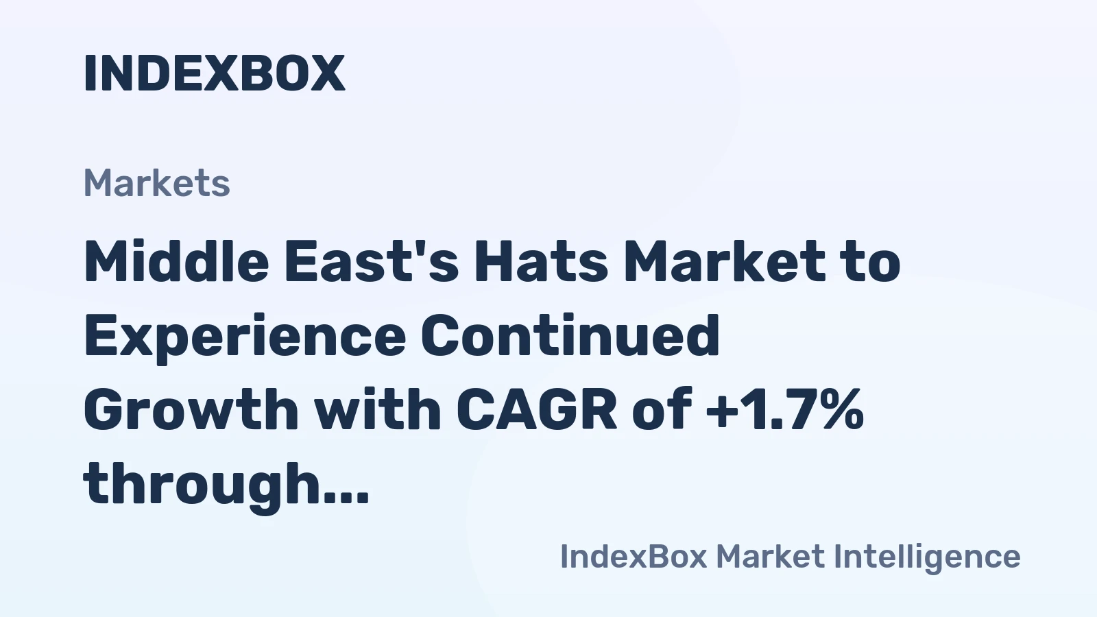 Middle East's Hats Market to Experience Continued Growth with CAGR of +1.7% through 2035