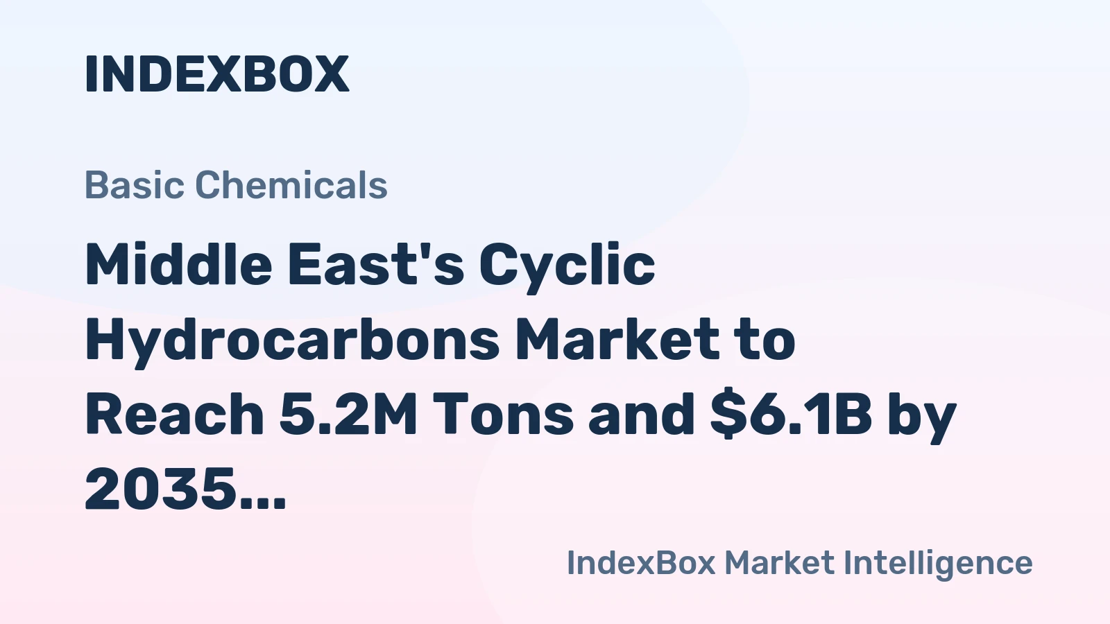 Middle East's Cyclic Hydrocarbons Market to Reach 5.2M Tons and $6.1B by 2035
