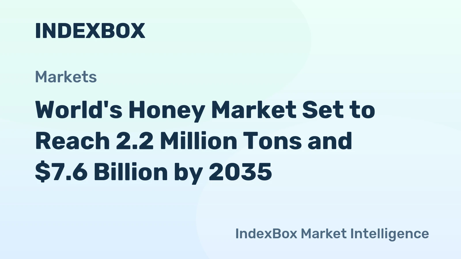 World's Honey Market Set to Reach 2.2 Million Tons and $7.6 Billion by 2035