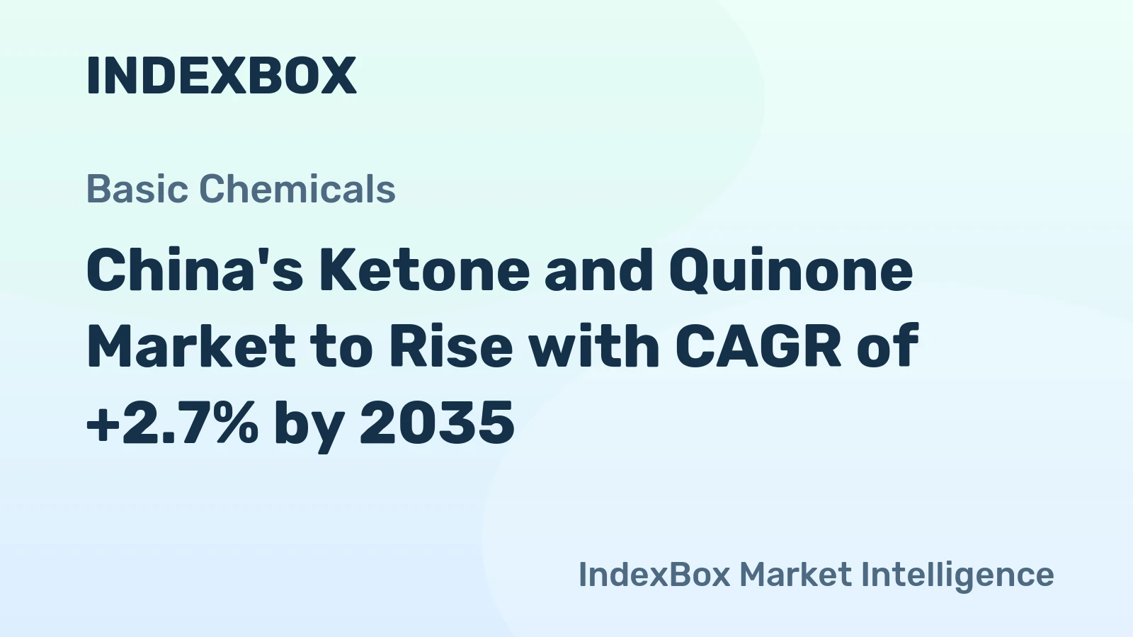China's Ketone and Quinone Market to Rise with CAGR of +2.7% by 2035