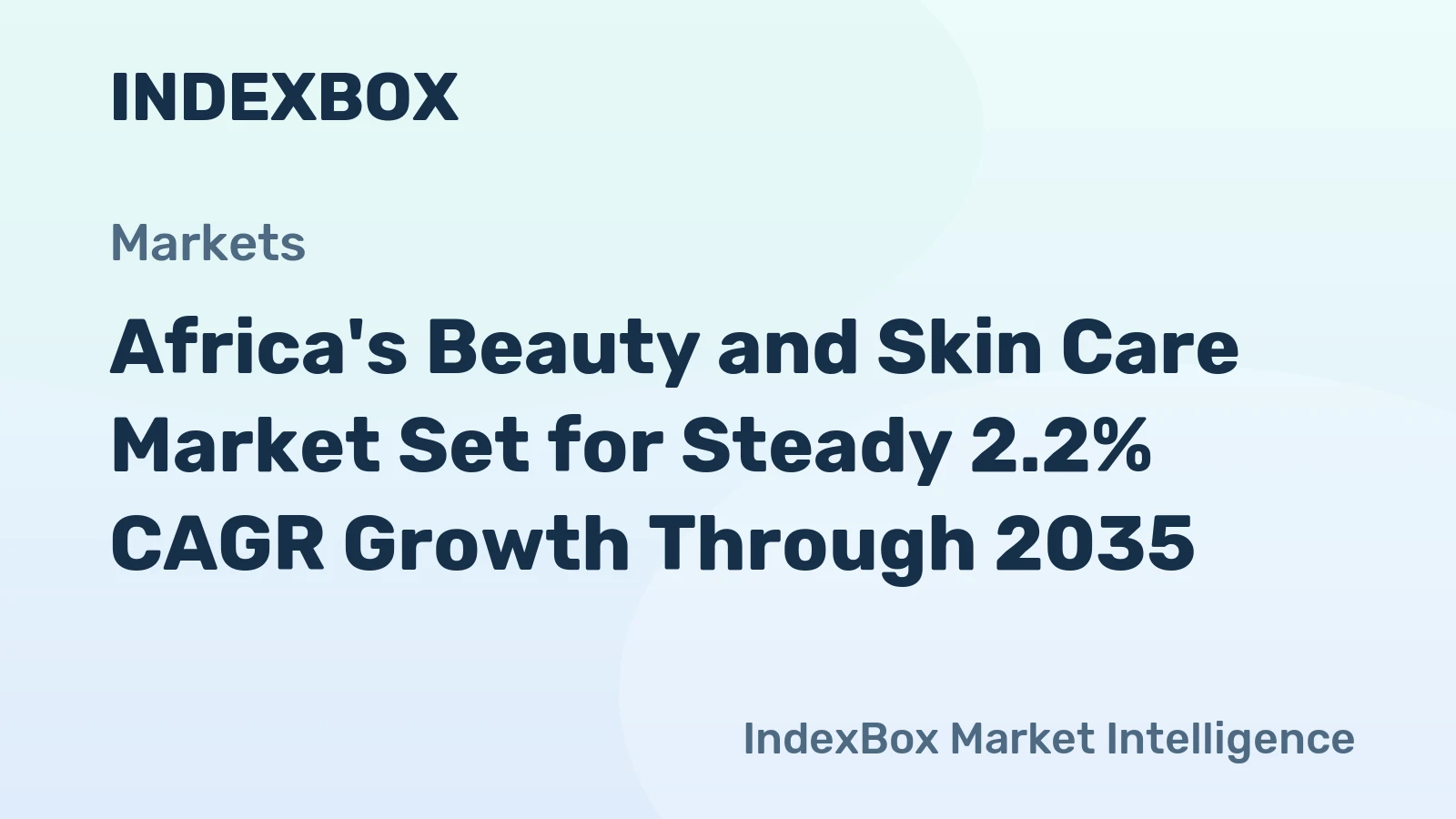 Africa's Beauty and Skin Care Market Set for Steady 2.2% CAGR Growth Through 2035