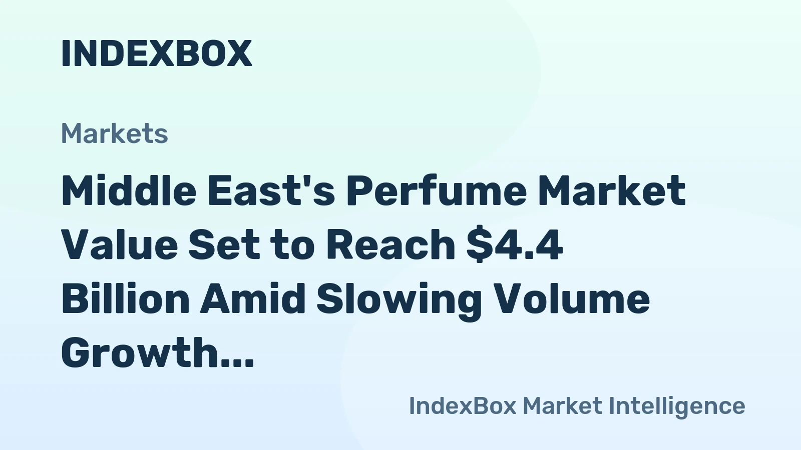 Middle East's Perfume Market Value Set to Reach $4.4 Billion Amid Slowing Volume Growth