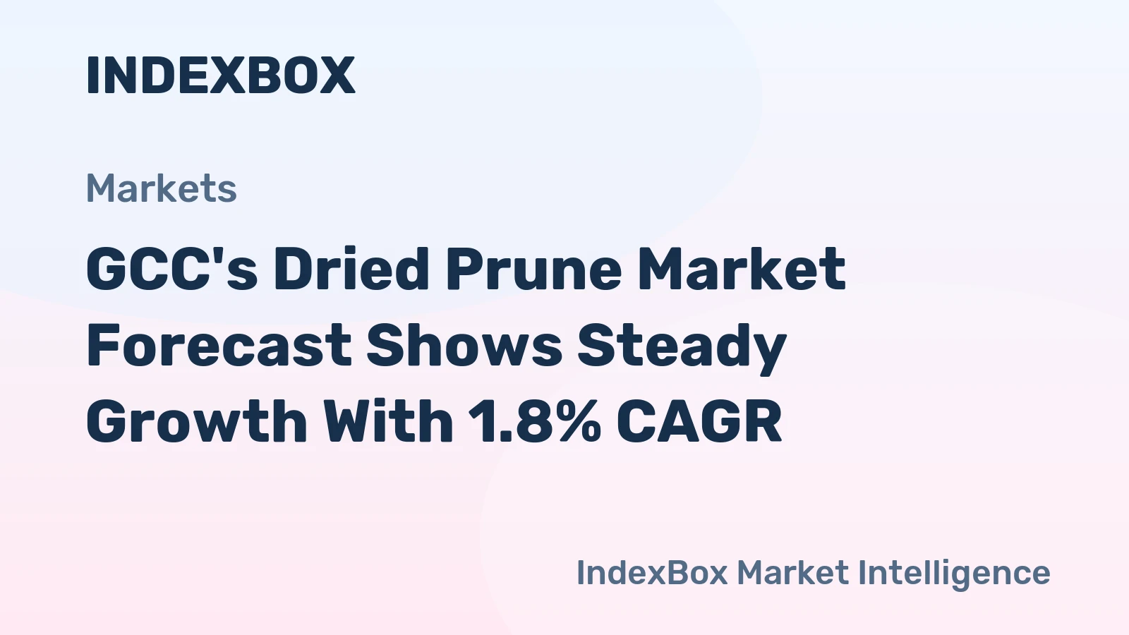GCC's Dried Prune Market Forecast Shows Steady Growth With 1.8% CAGR