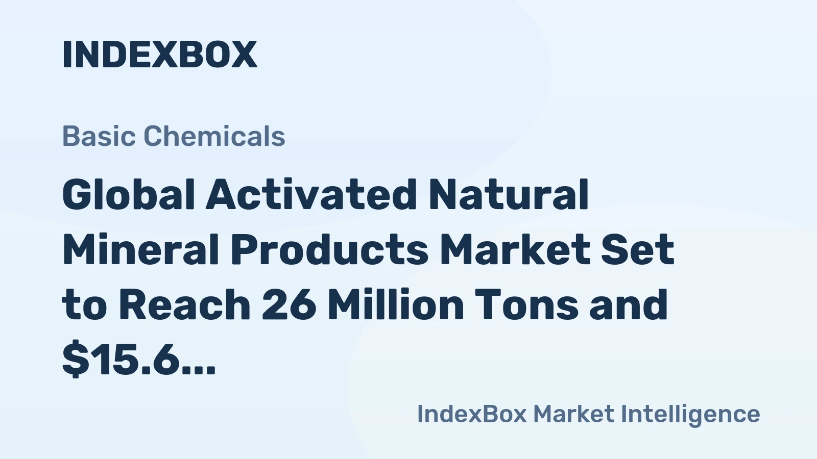 Global Activated Natural Mineral Products Market Set to Reach 26 Million Tons and $15.6 Billion by 2035