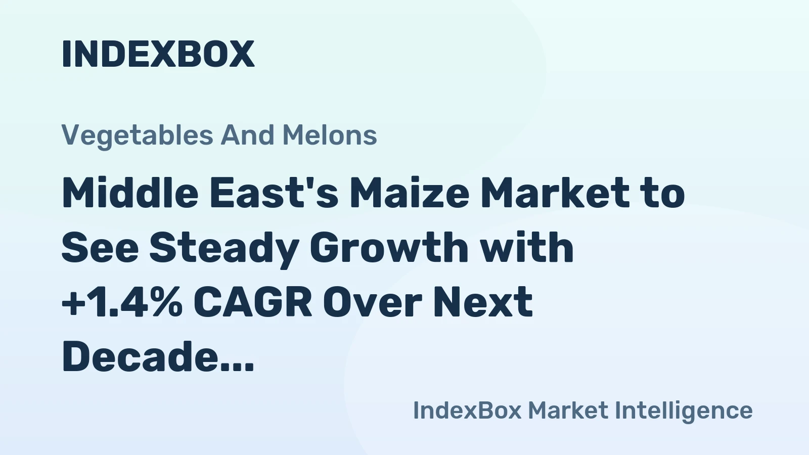 Middle East's Maize Market to See Steady Growth with +1.4% CAGR Over Next Decade