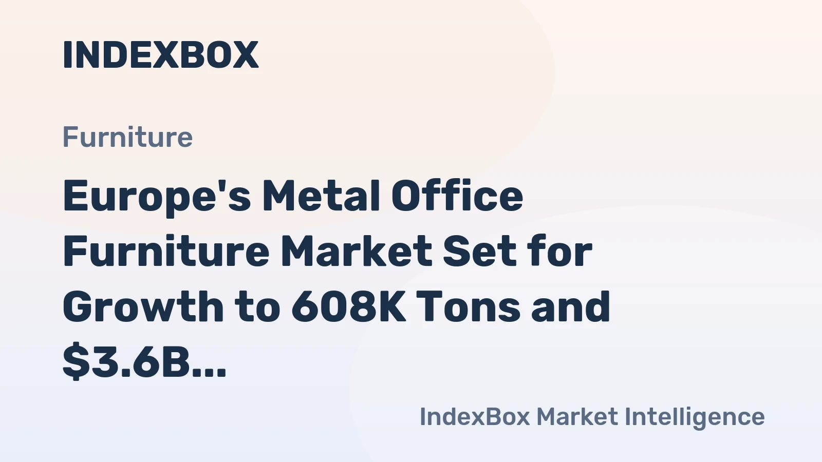 Europe's Metal Office Furniture Market Set for Growth to 608K Tons and $3.6B by 2035