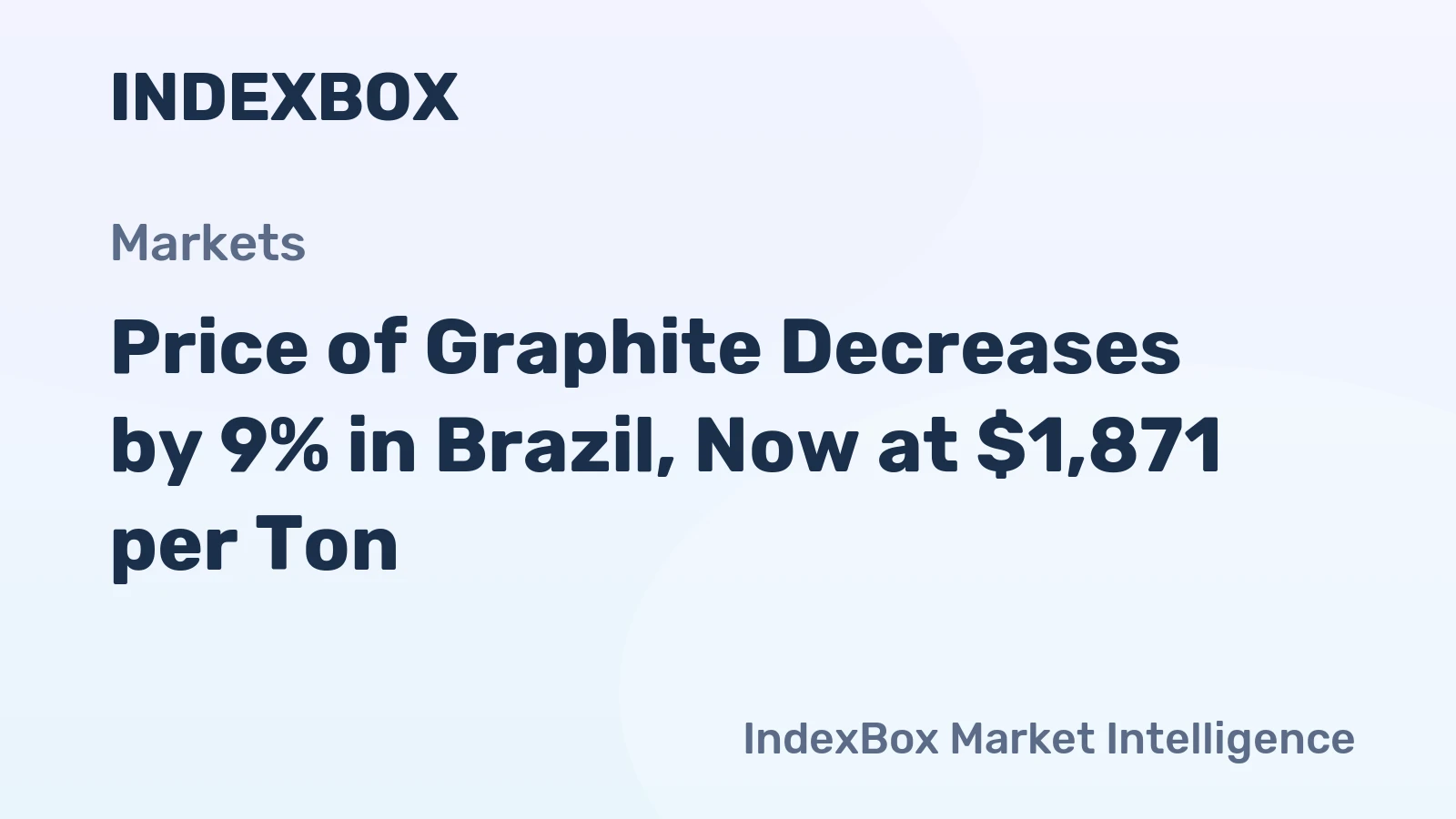 Price of Graphite Decreases by 9% in Brazil, Now at $1,871 per Ton