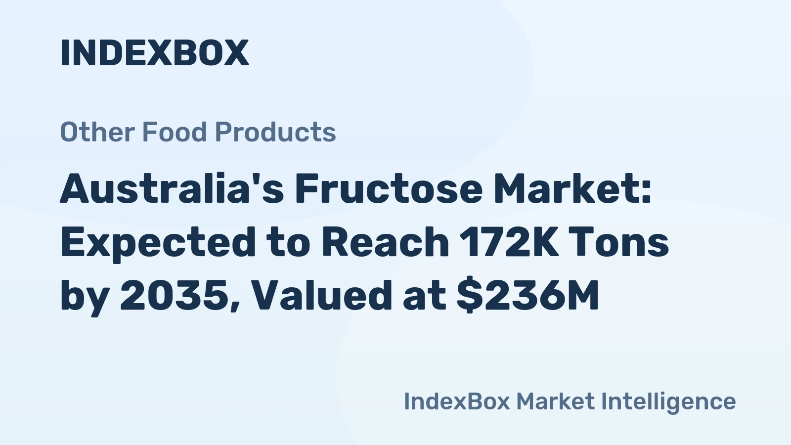 Australia's Fructose Market: Expected to Reach 172K Tons by 2035, Valued at $236M