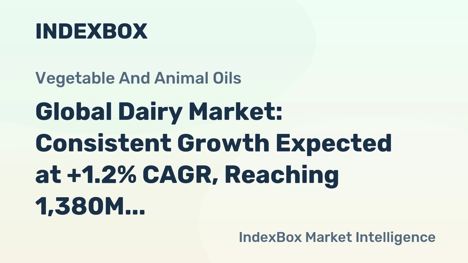 Global Dairy Market: Consistent Growth Expected at +1.2% CAGR, Reaching 1,380M Tons by 2035