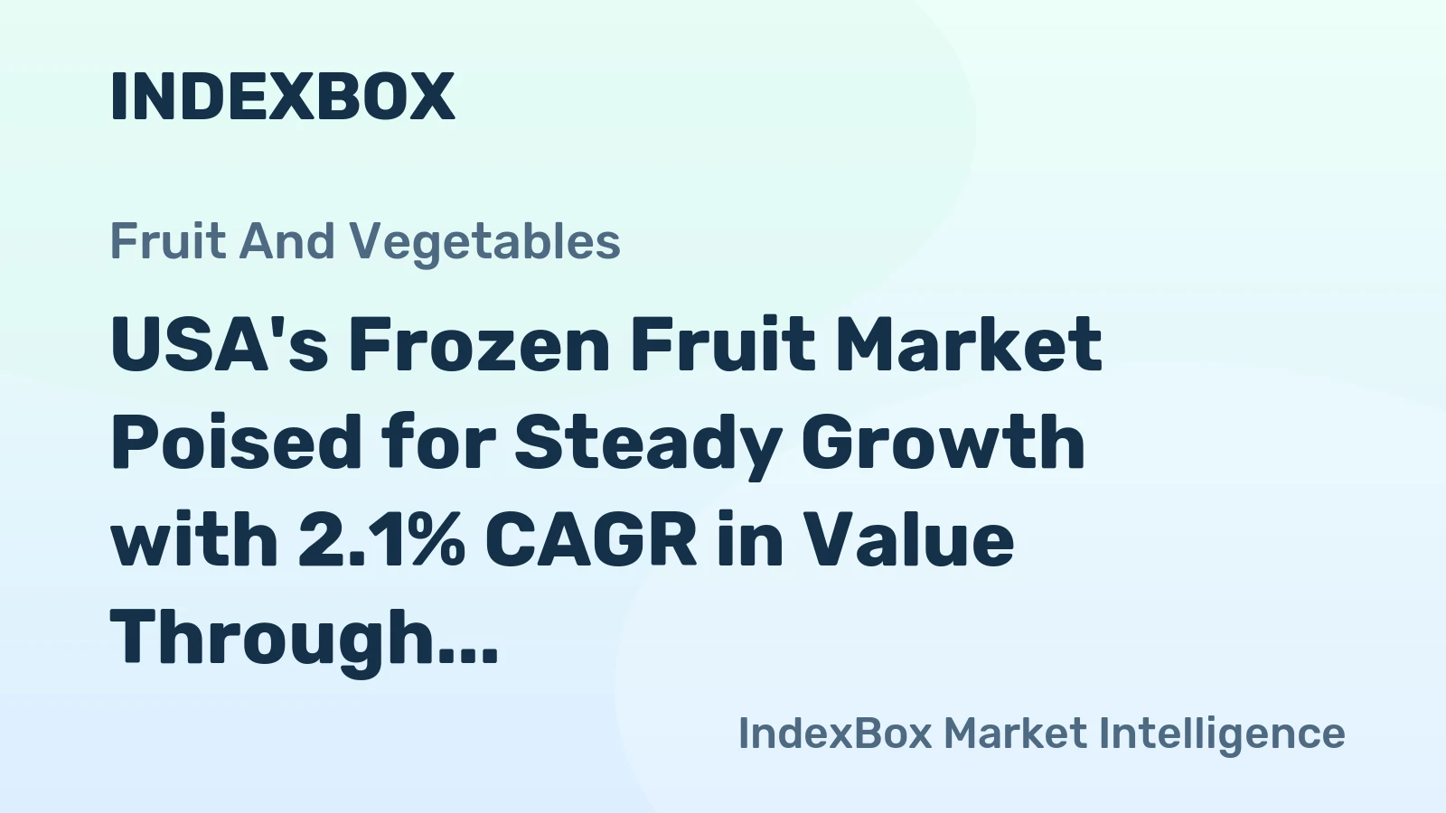 USA's Frozen Fruit Market Poised for Steady Growth with 2.1% CAGR in Value Through 2035