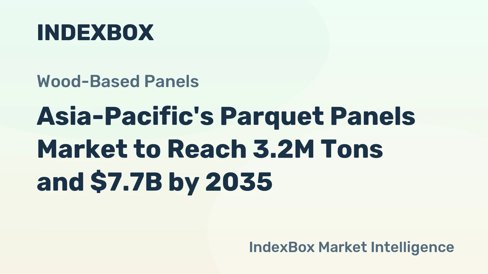 Asia-Pacific's Parquet Panels Market to Reach 3.2M Tons and $7.7B by 2035