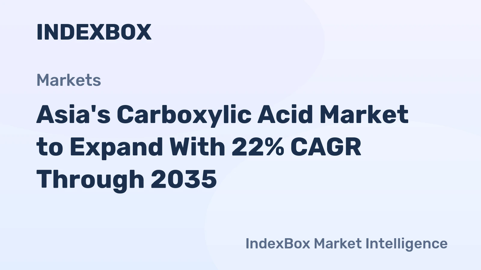 Asia's Carboxylic Acid Market to Expand With 22% CAGR Through 2035
