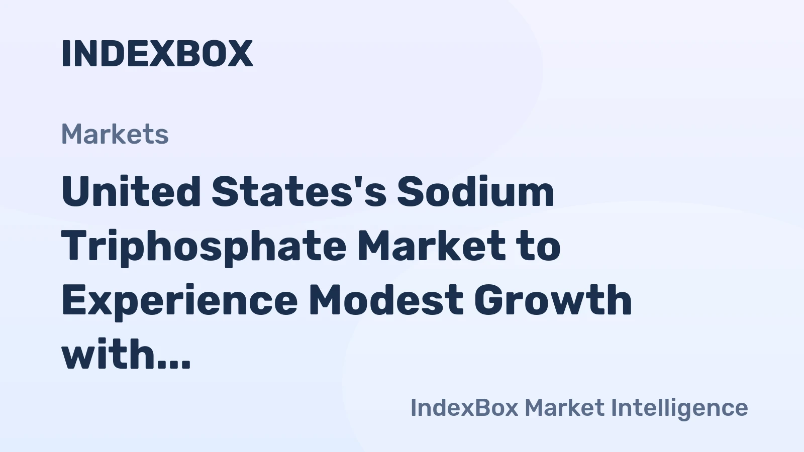 United States's Sodium Triphosphate Market to Experience Modest Growth with +1.1% CAGR