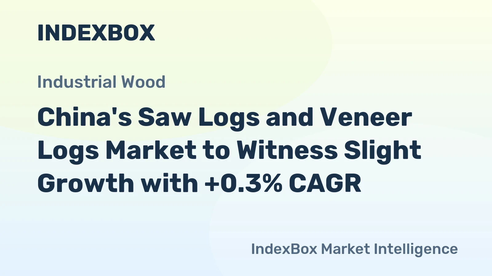 China's Saw Logs and Veneer Logs Market to Witness Slight Growth with +0.3% CAGR