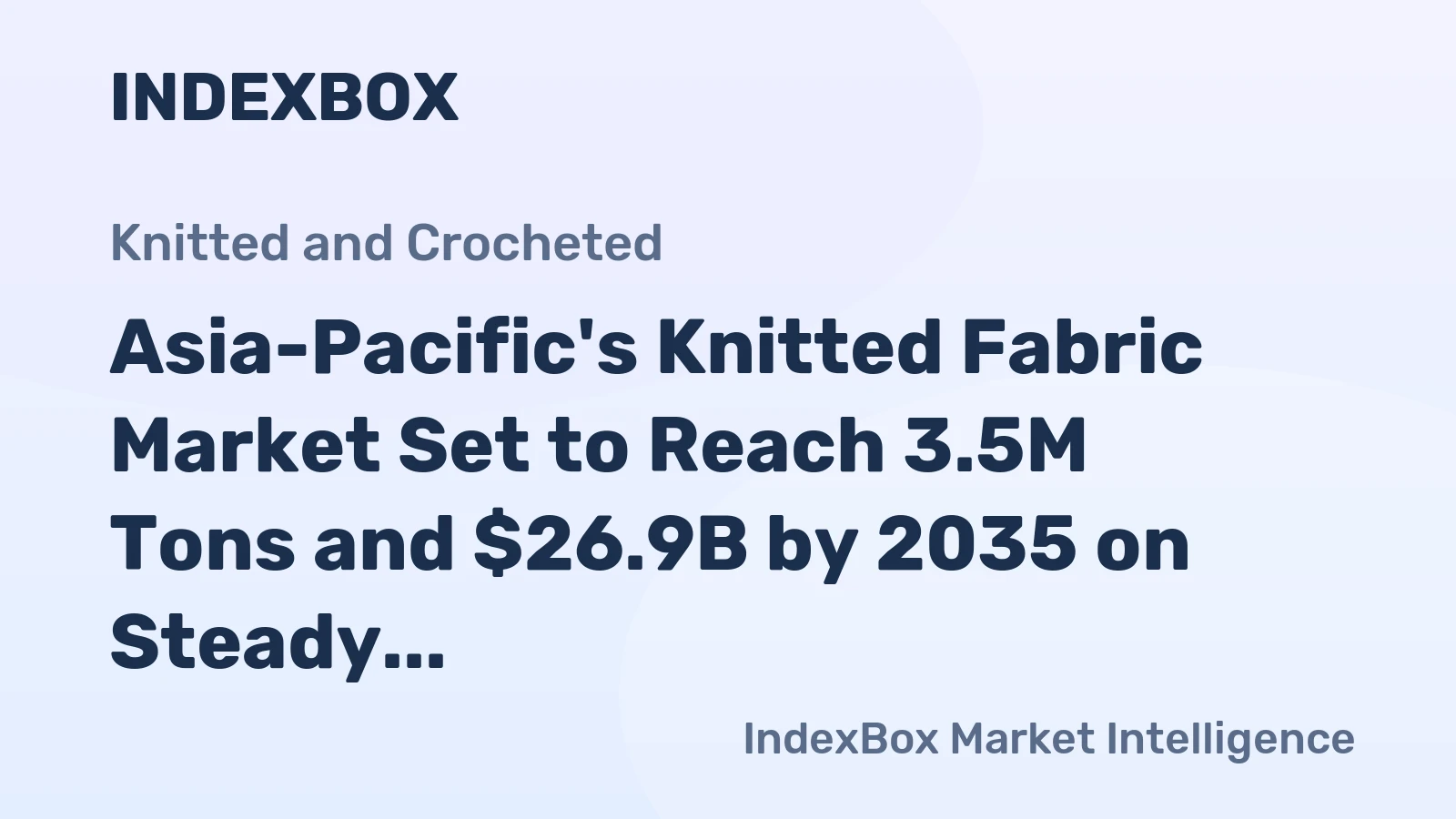Asia-Pacific's Knitted Fabric Market Set to Reach 3.5M Tons and $26.9B by 2035 on Steady Growth Trajectory