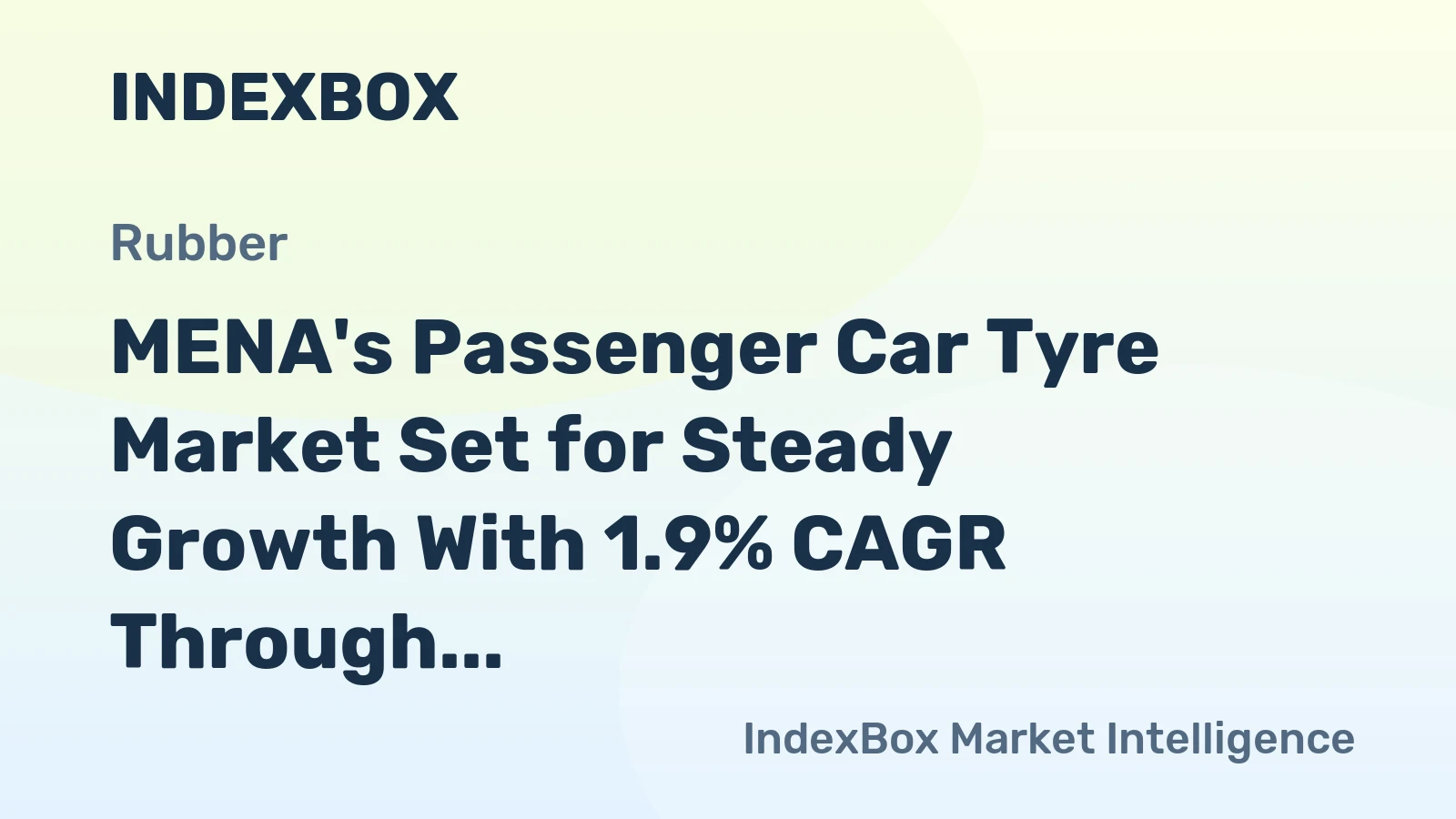 MENA's Passenger Car Tyre Market Set for Steady Growth With 1.9% CAGR Through 2035