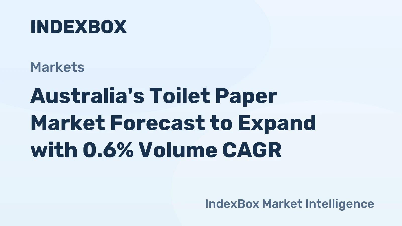 Australia's Toilet Paper Market Forecast to Expand with 0.6% Volume CAGR
