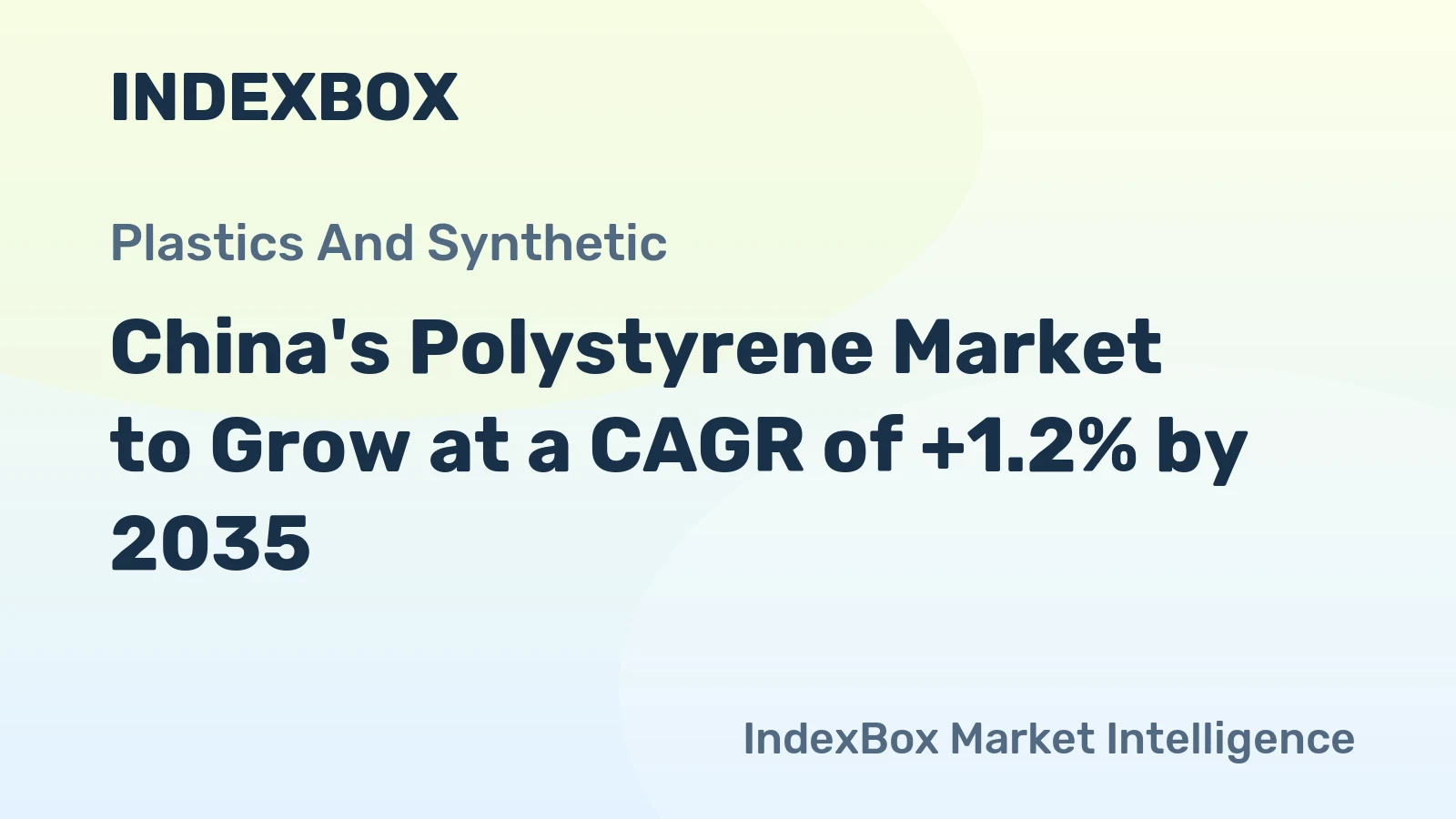 China's Polystyrene Market to Grow at a CAGR of +1.2% by 2035