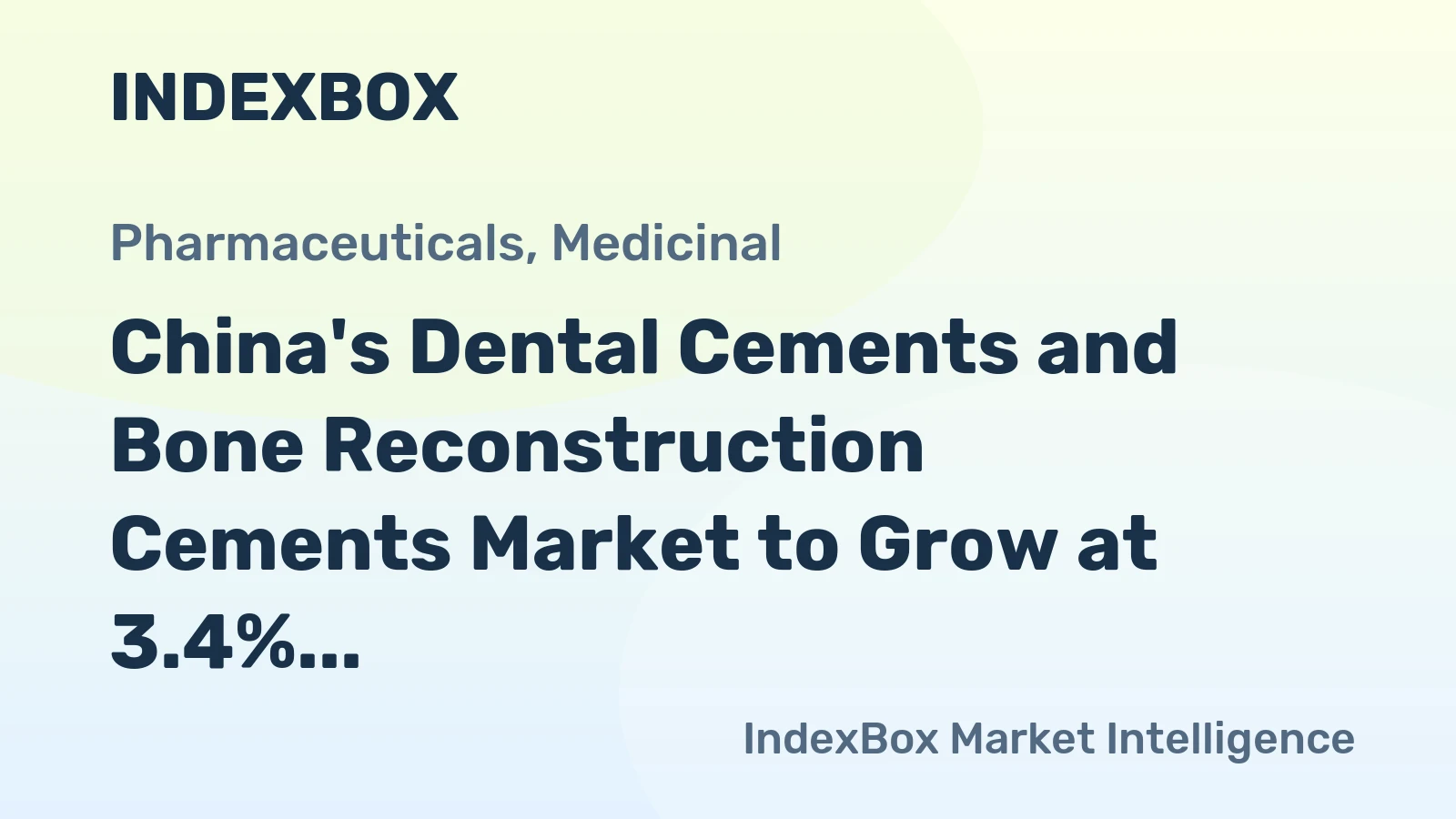 China's Dental Cements and Bone Reconstruction Cements Market to Grow at 3.4% CAGR, Reaching 15K Tons by 2035