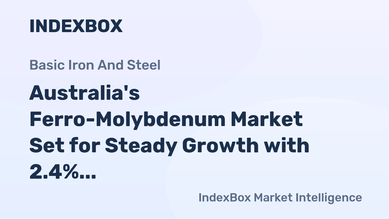 Australia's Ferro-Molybdenum Market Set for Steady Growth with 2.4% CAGR in Value Through 2035