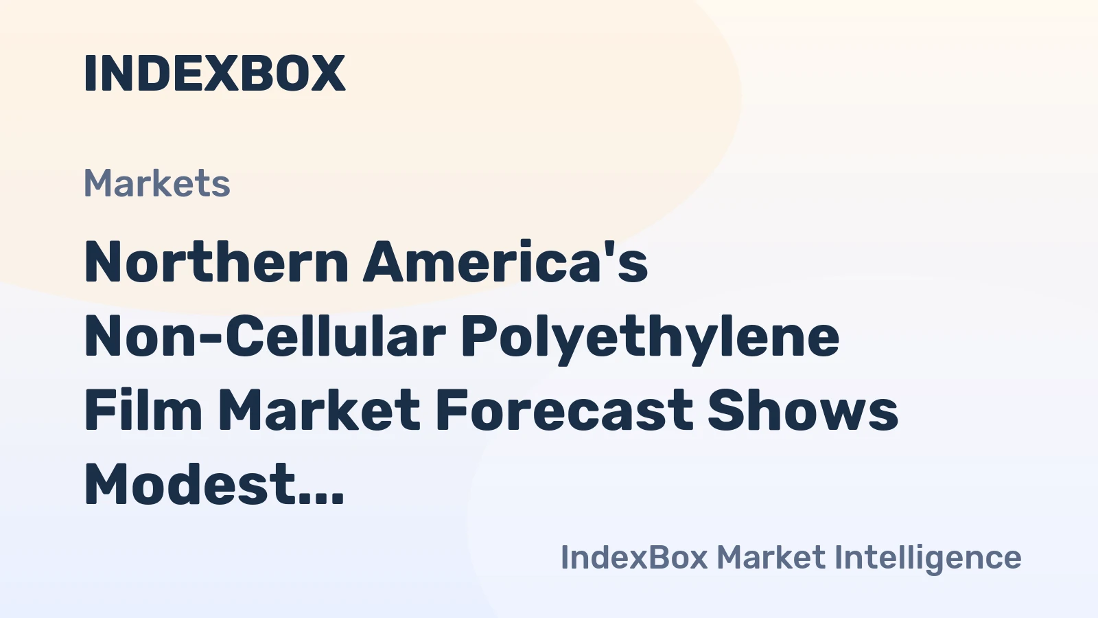 Northern America's Non-Cellular Polyethylene Film Market Forecast Shows Modest Growth With a +0.5% CAGR