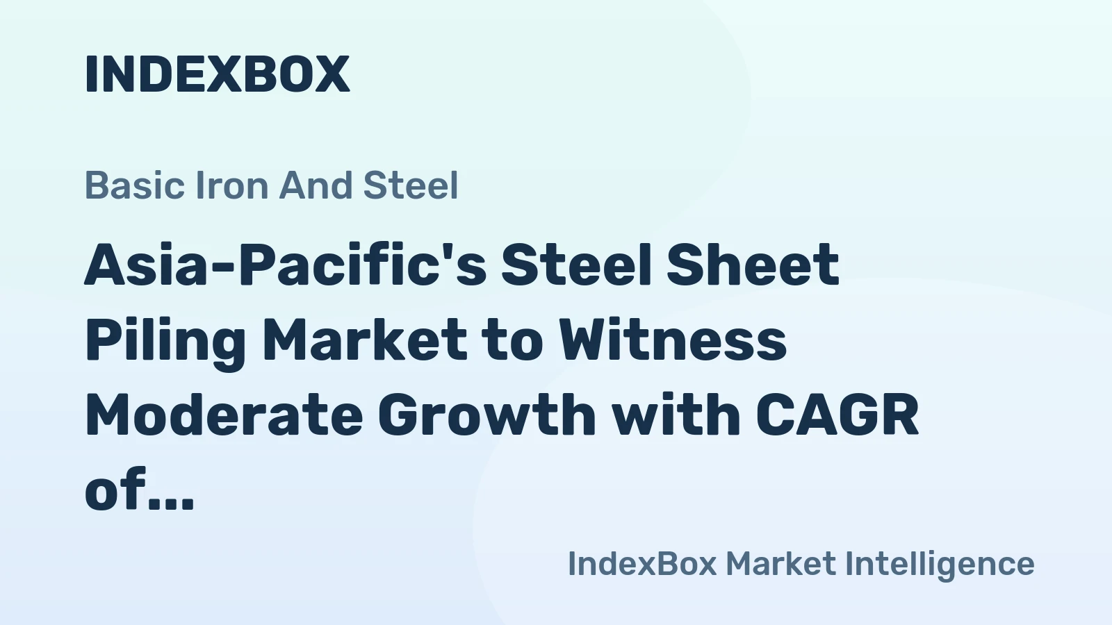 Asia-Pacific's Steel Sheet Piling Market to Witness Moderate Growth with CAGR of +2.2% from 2024 to 2035