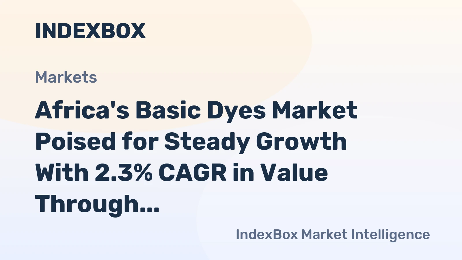 Africa's Basic Dyes Market Poised for Steady Growth With 2.3% CAGR in Value Through 2035