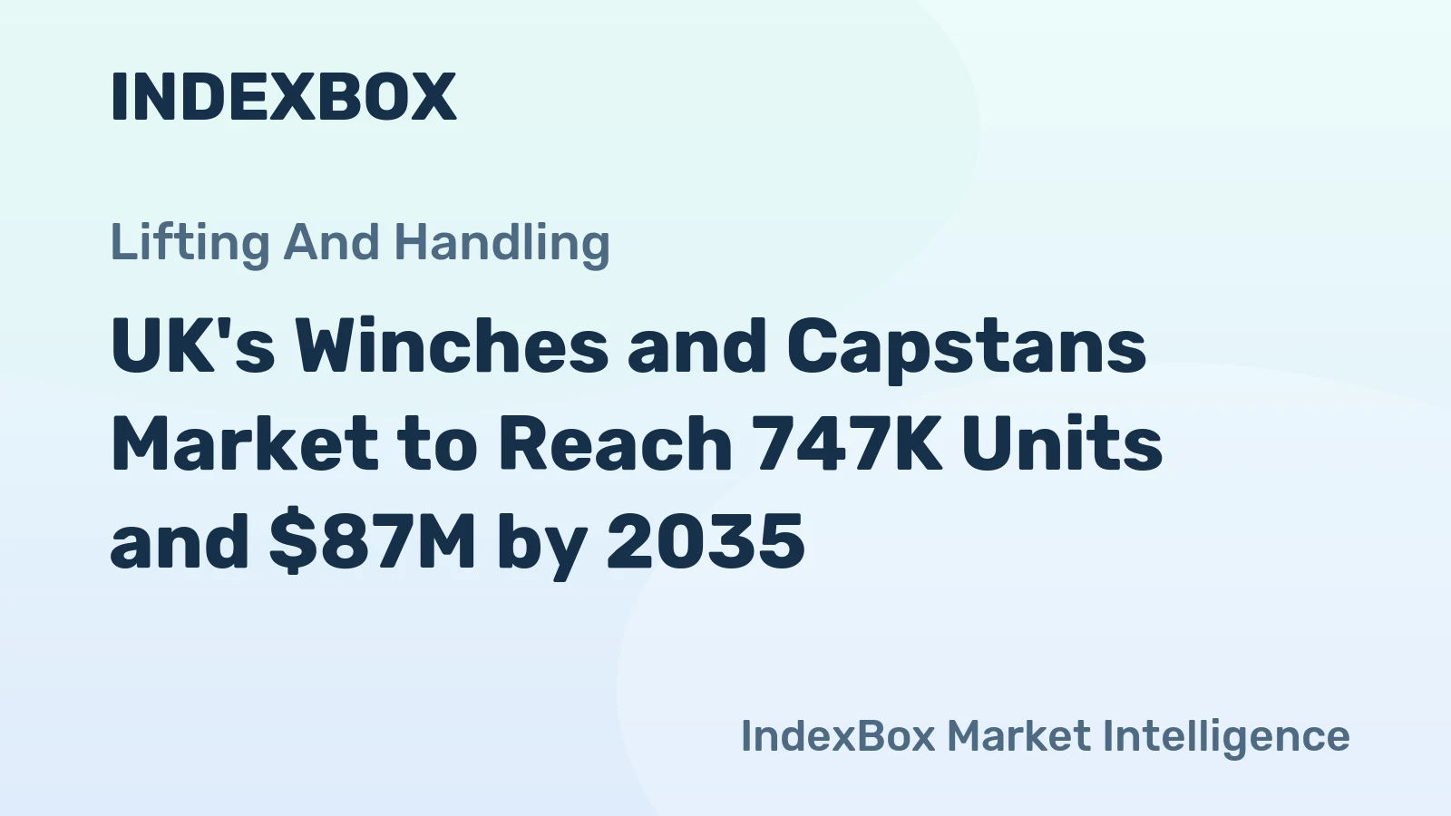 UK's Winches and Capstans Market to Reach 747K Units and $87M by 2035