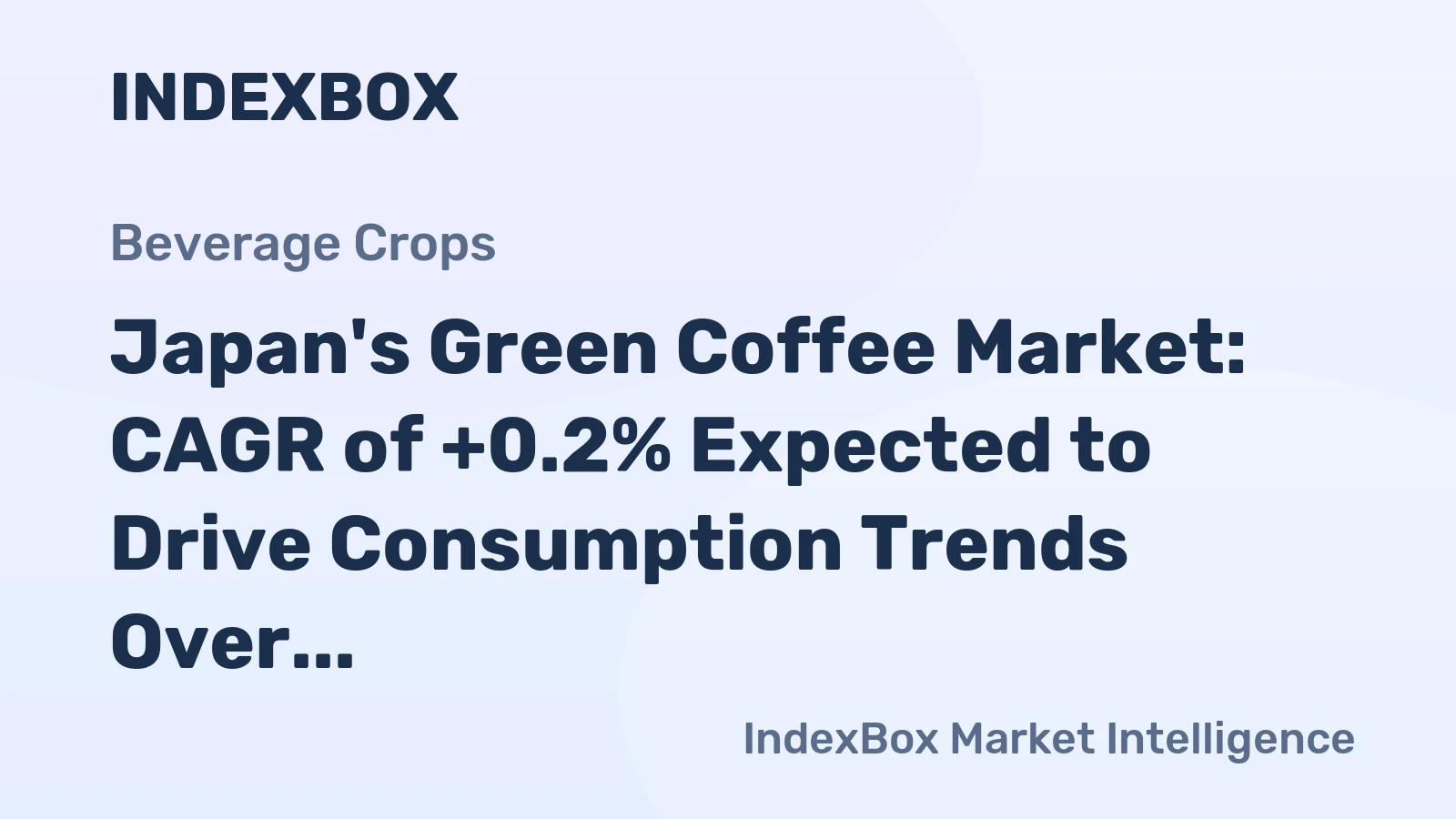 Japan's Green Coffee Market: CAGR of +0.2% Expected to Drive Consumption Trends Over Next Decade