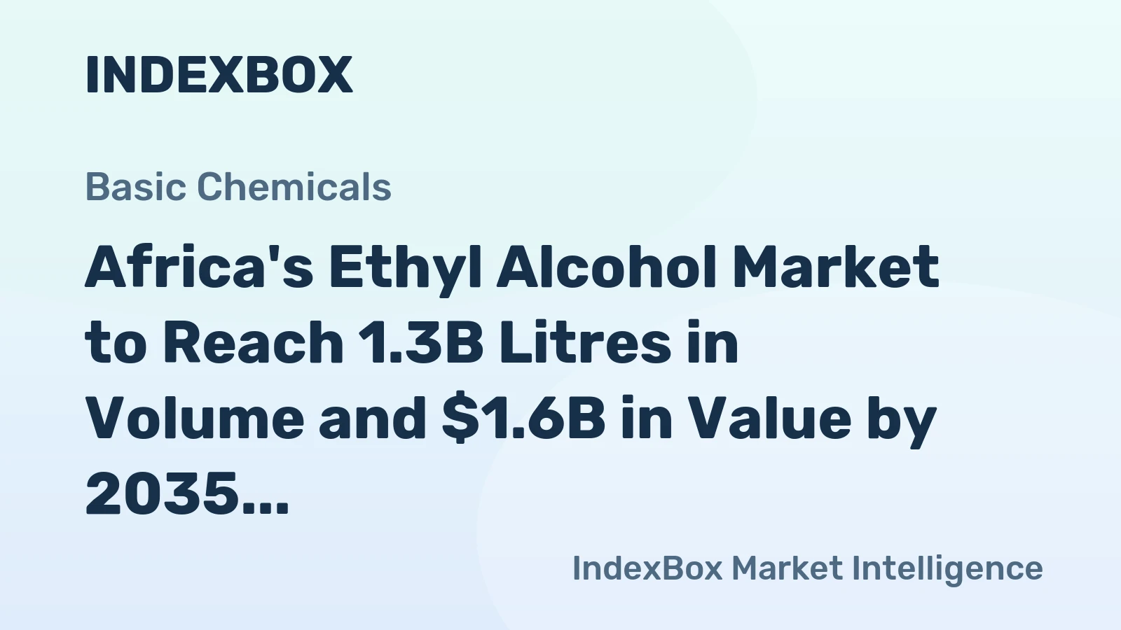 Africa's Ethyl Alcohol Market to Reach 1.3B Litres in Volume and $1.6B in Value by 2035, Showing Decelerated Growth