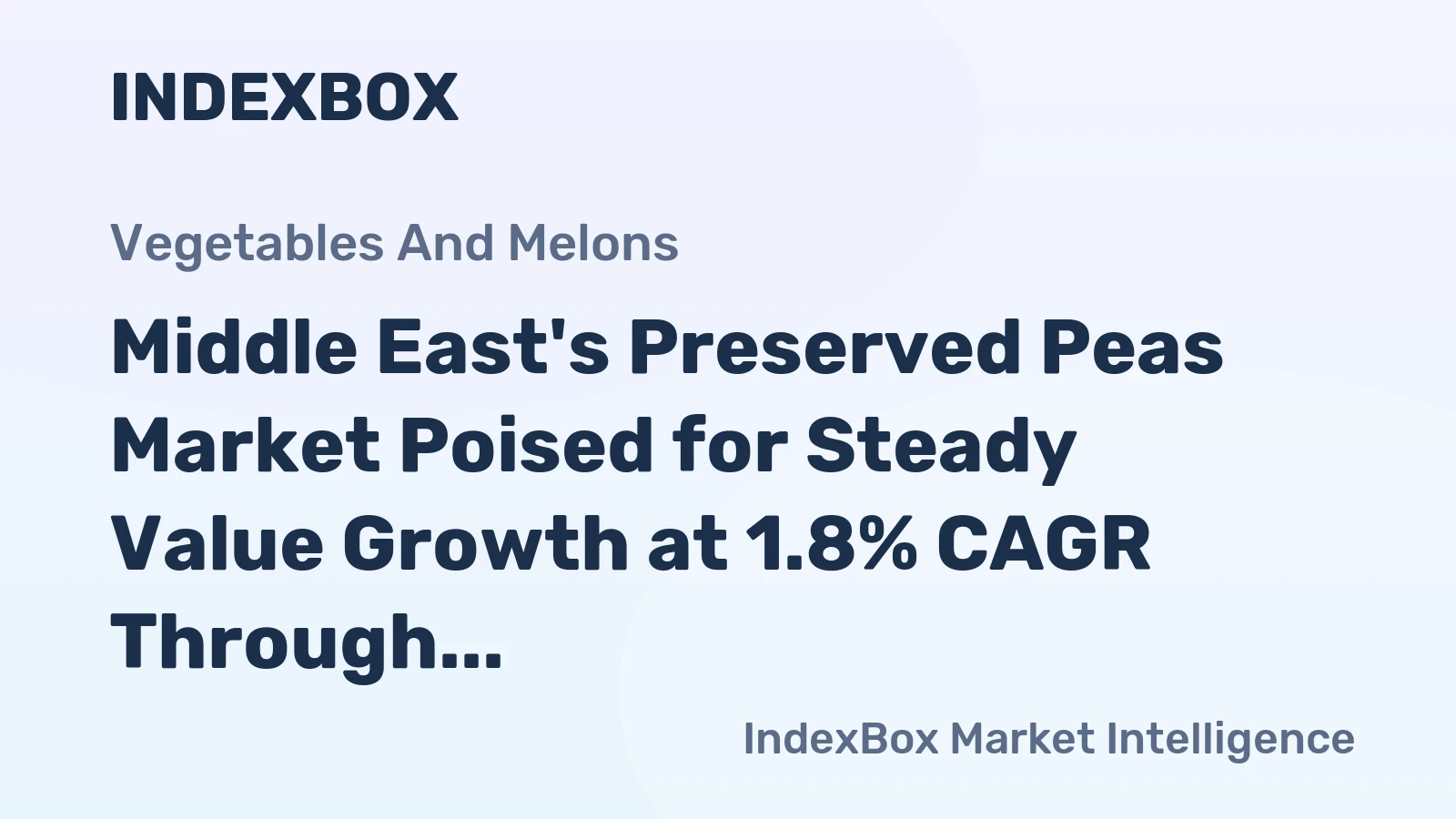 Middle East's Preserved Peas Market Poised for Steady Value Growth at 1.8% CAGR Through 2035