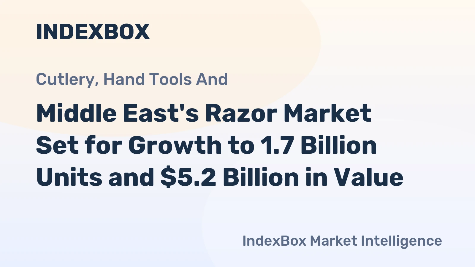 Middle East's Razor Market Set for Growth to 1.7 Billion Units and $5.2 Billion in Value